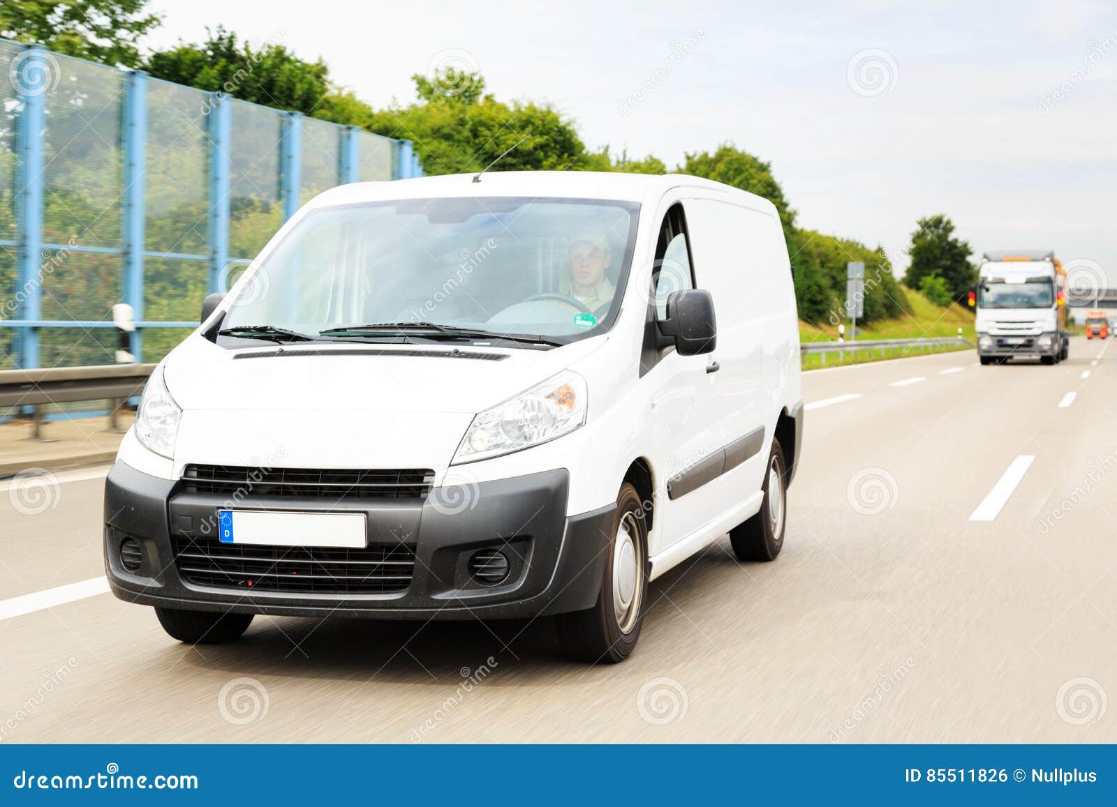 Delivery Van on Highway stock photo. Image of speed, outdoors - 85511826