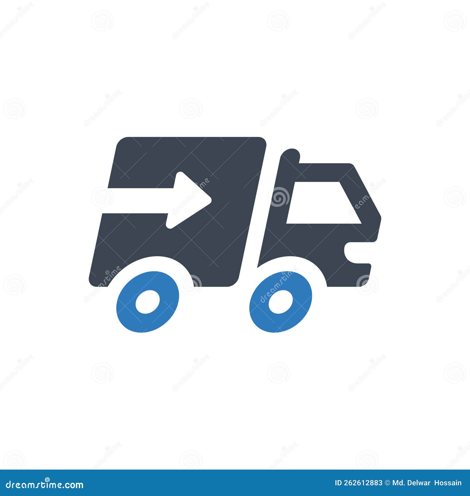 Delivery van icon stock vector. Illustration of fast - 262612883