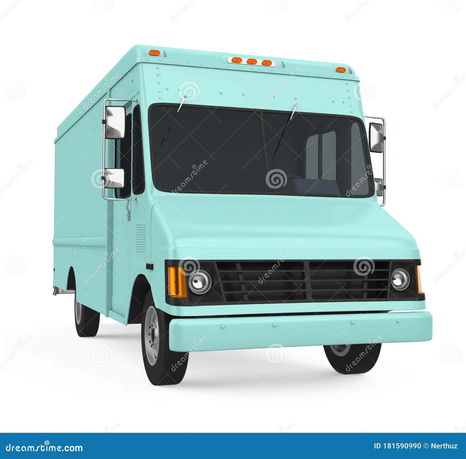 Delivery Van Isolated stock illustration. Illustration of express ...