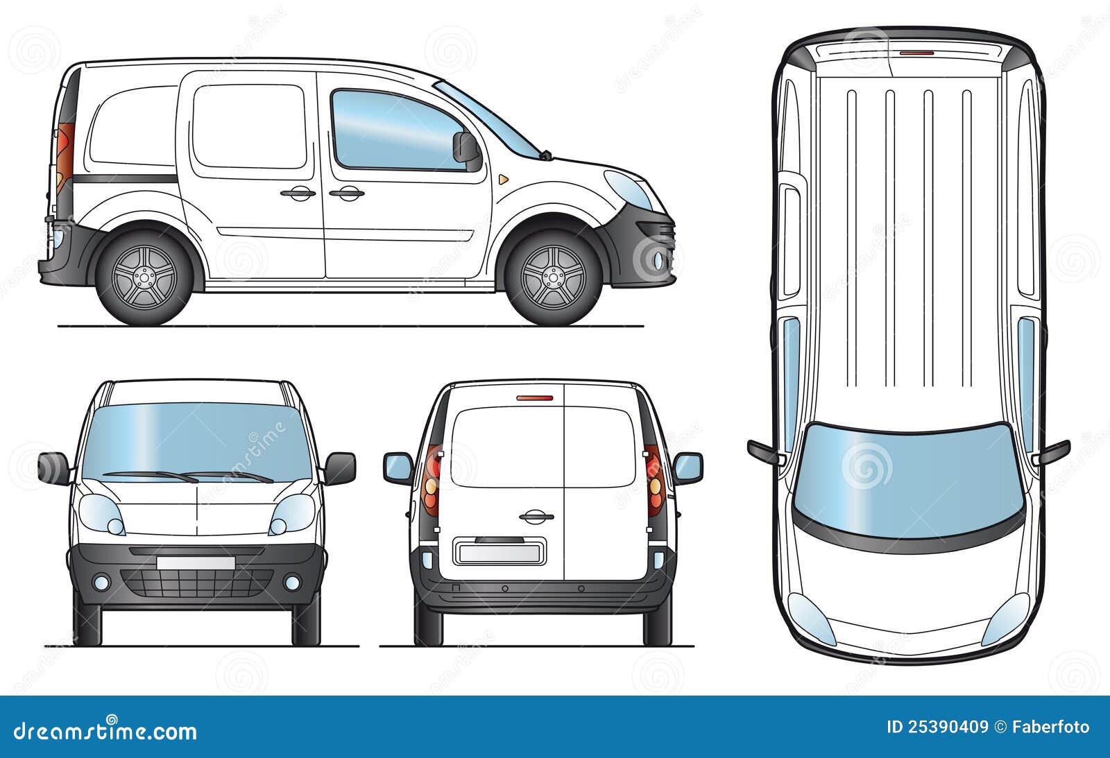 Delivery Van Template - Vector Stock Vector - Illustration of exterior ...