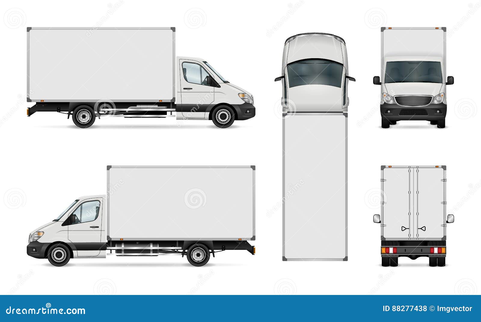 Delivery van template stock vector. Illustration of express - 88277438