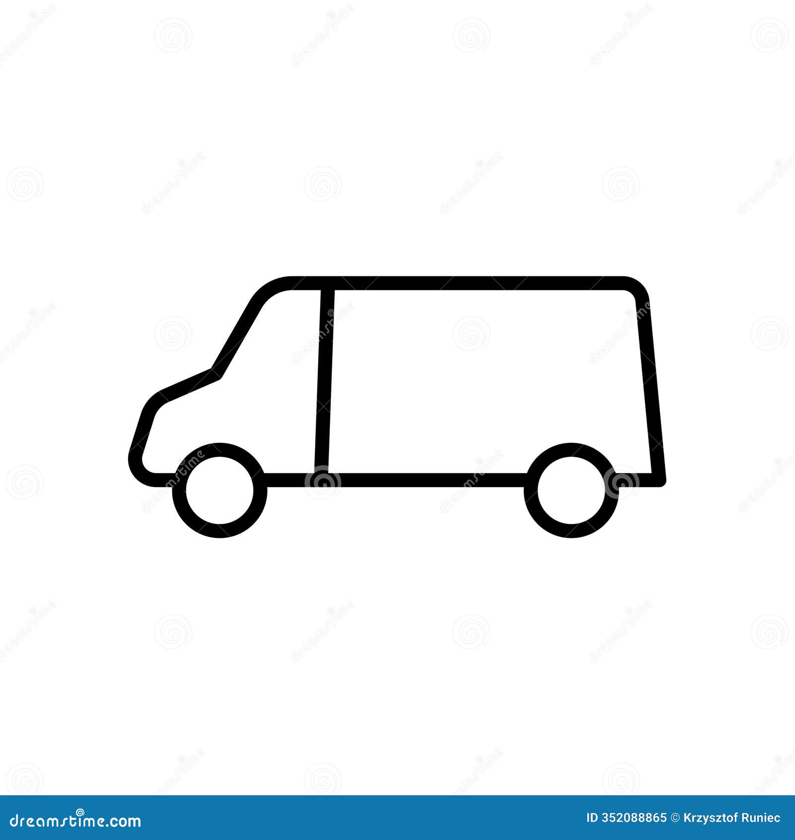 Delivery Van - Vector Illustration Stock Illustration - Illustration of ...