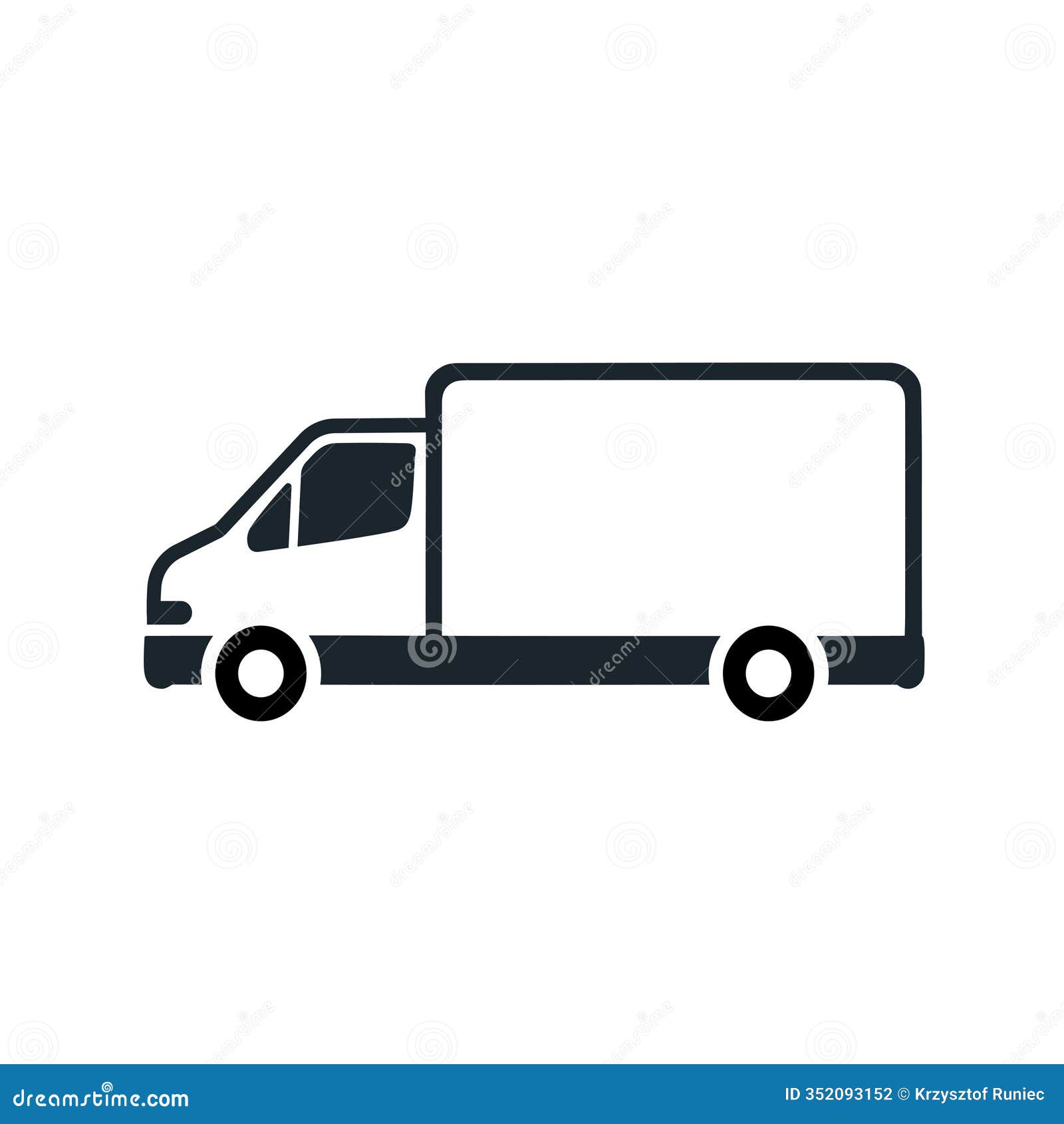 Delivery Van - Vector Illustration Stock Illustration - Illustration of ...