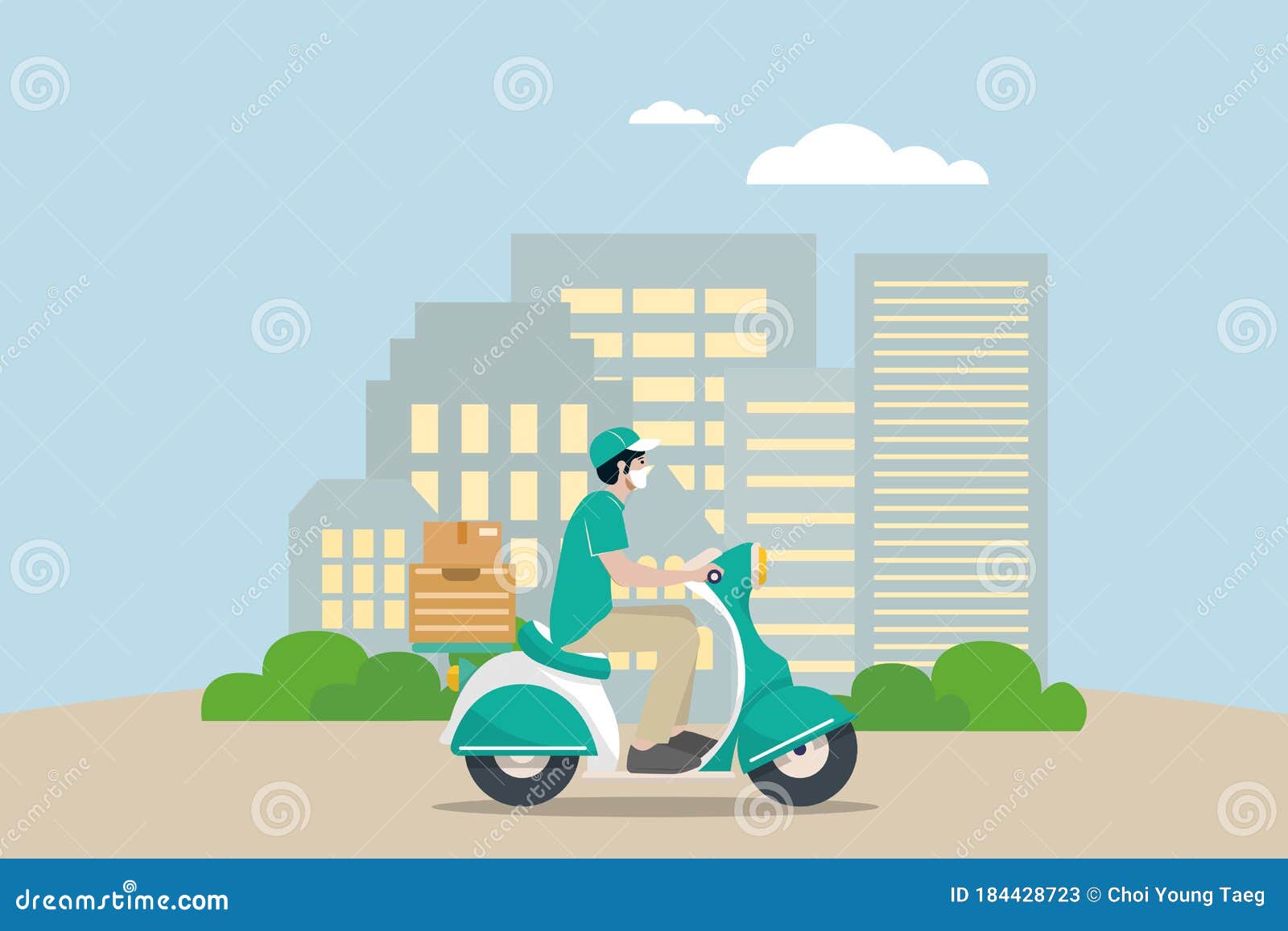 Delivery Vector Transport Flat Design Stock Vector - Illustration of ...