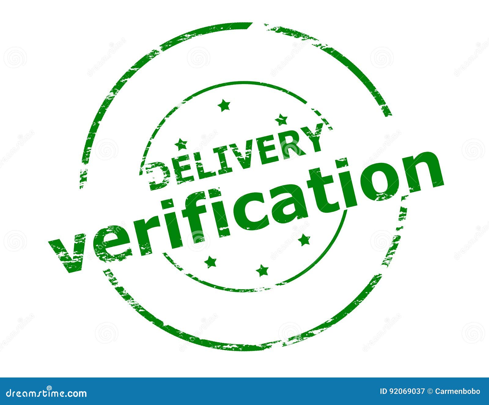 Delivery verification stock illustration. Illustration of round - 92069037