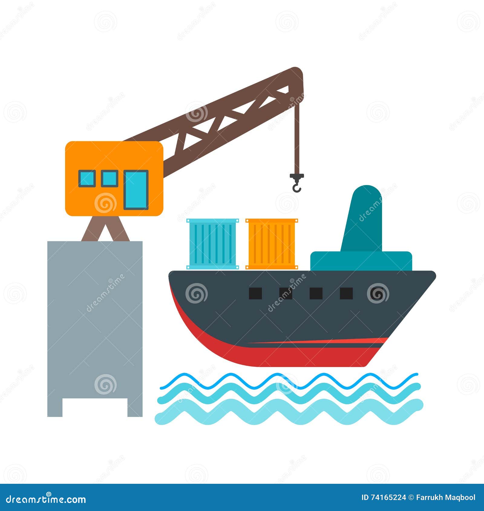 Delivery via Shipping stock vector. Illustration of ship - 74165224 Delivery via Shipping stock vector. Illustration of ship - 74165224