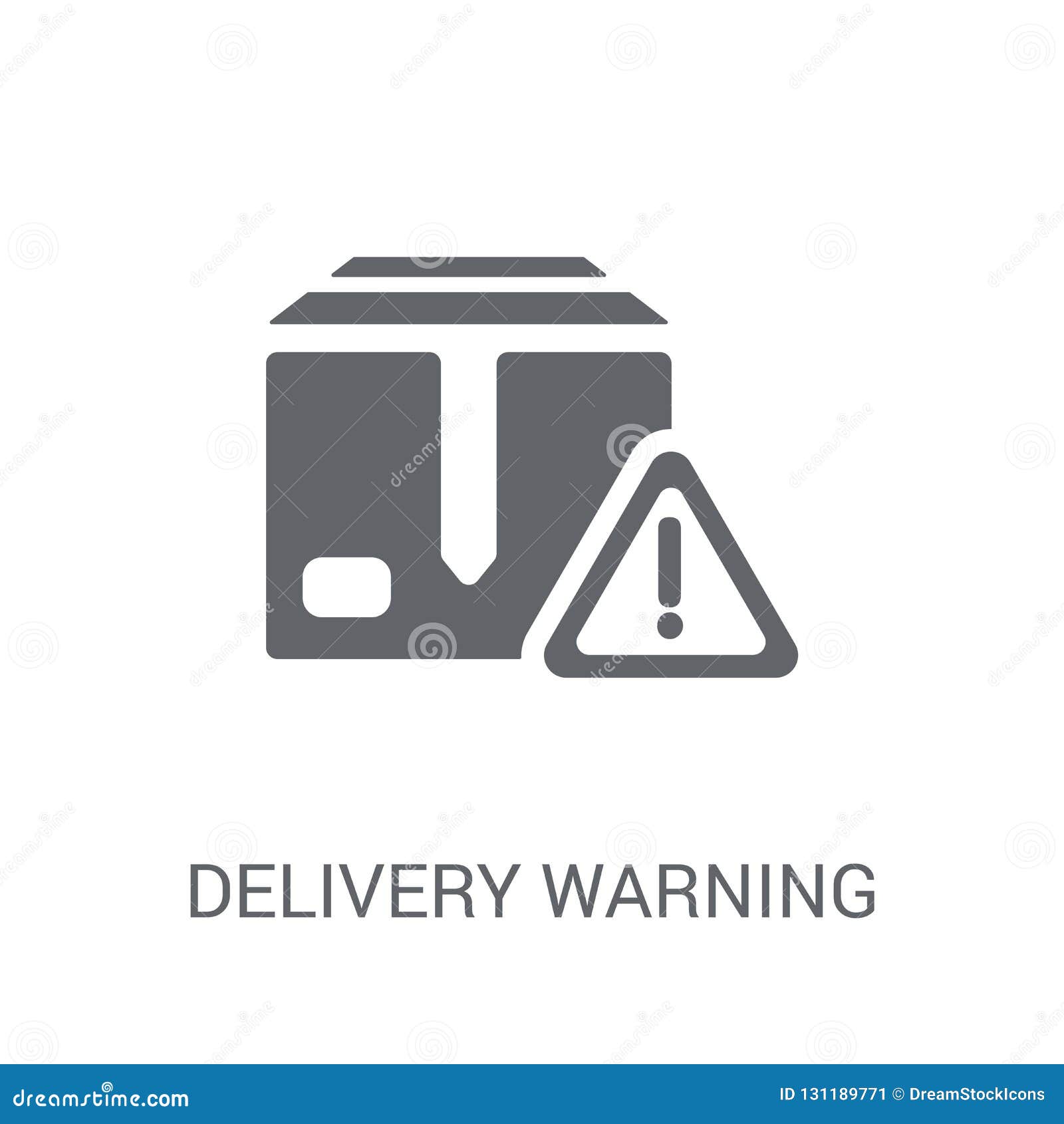 Delivery Warning Icon. Trendy Delivery Warning Logo Concept On W Vector ...