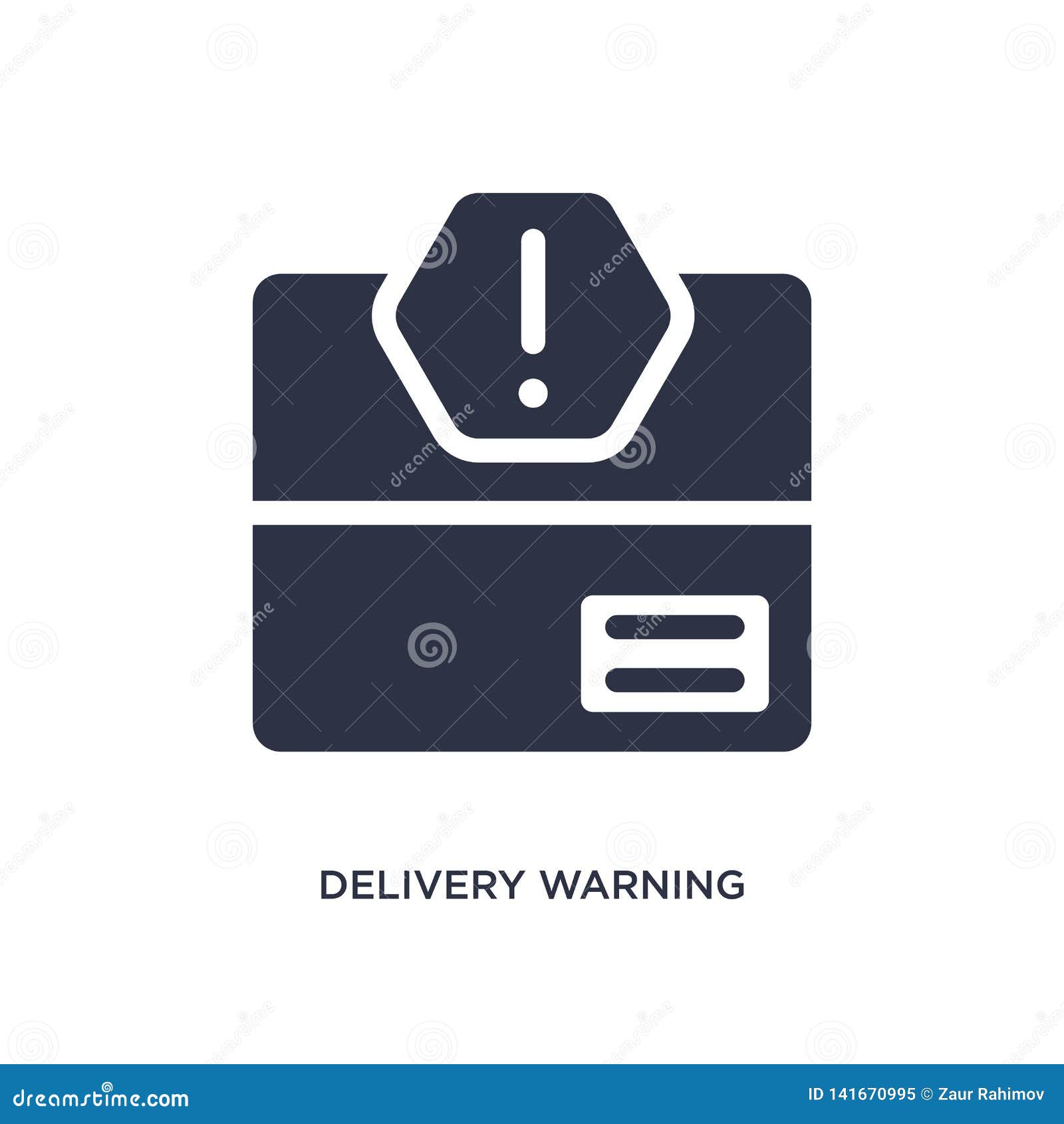 Delivery Warning Icon on White Background. Simple Element Illustration ...