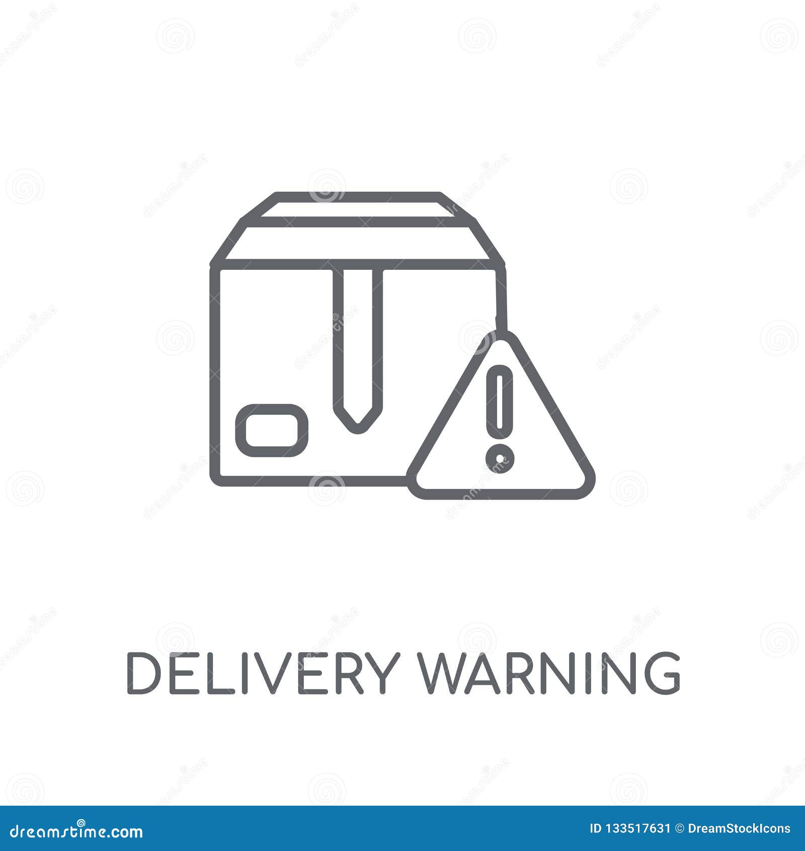 Delivery Warning Linear Icon. Modern Outline Delivery Warning Lo Stock ...