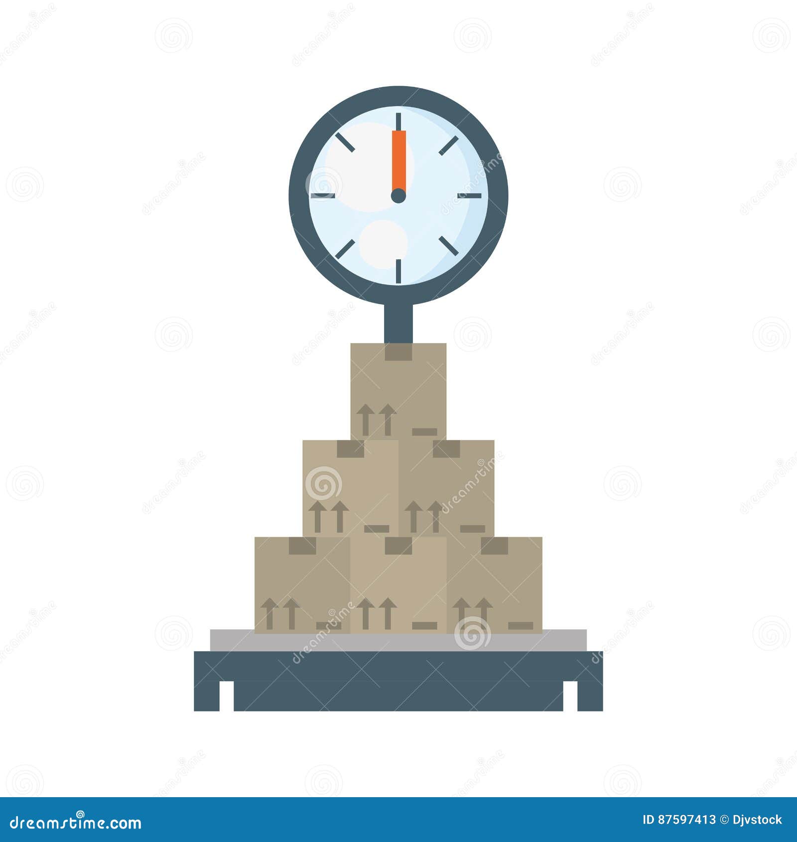 Delivery Weight Scale Boxes Stock Illustration - Illustration of icon ...