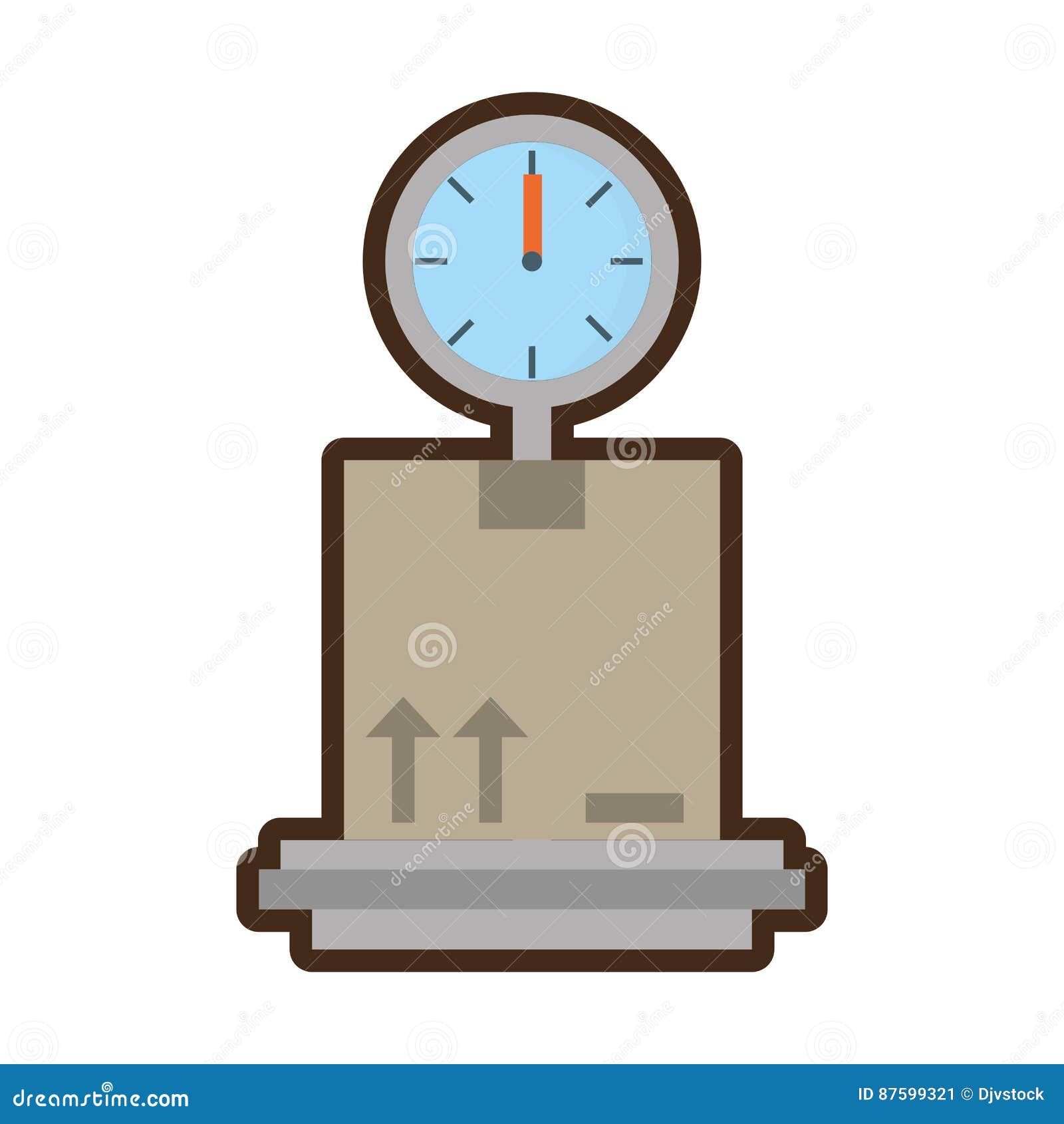 Delivery Weight Scale Boxes Stock Illustration - Illustration of ...