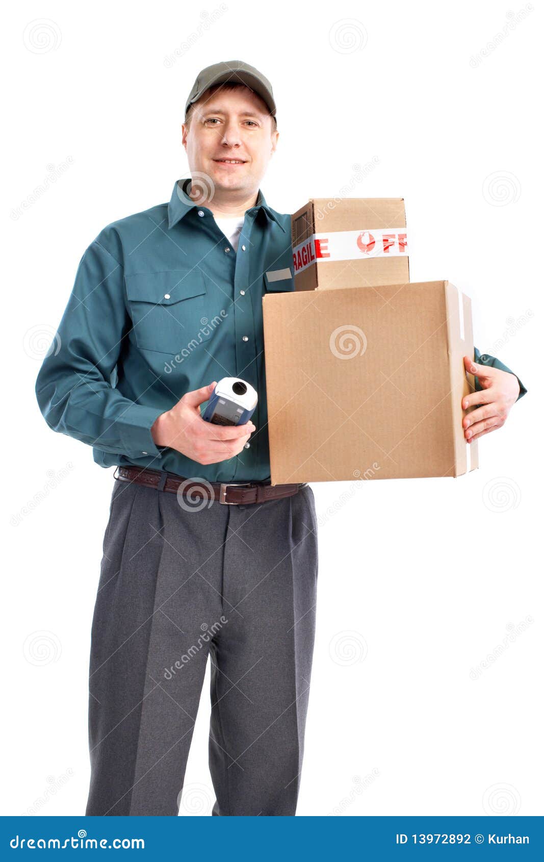 Delivery worker stock photo. Image of deliver, service - 13972892