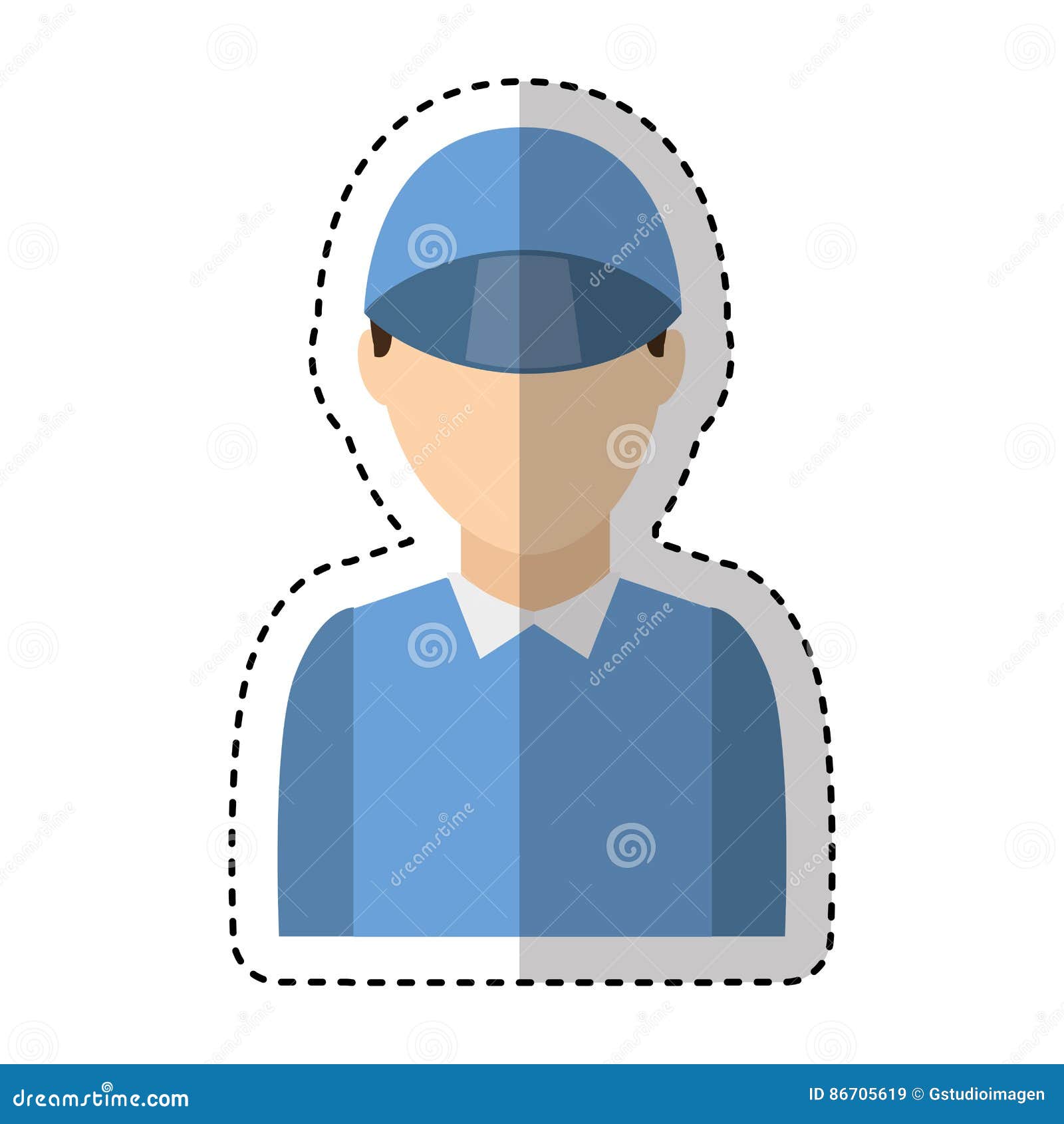 Delivery Worker Avatar Icon Stock Vector - Illustration of avatar, icon ...