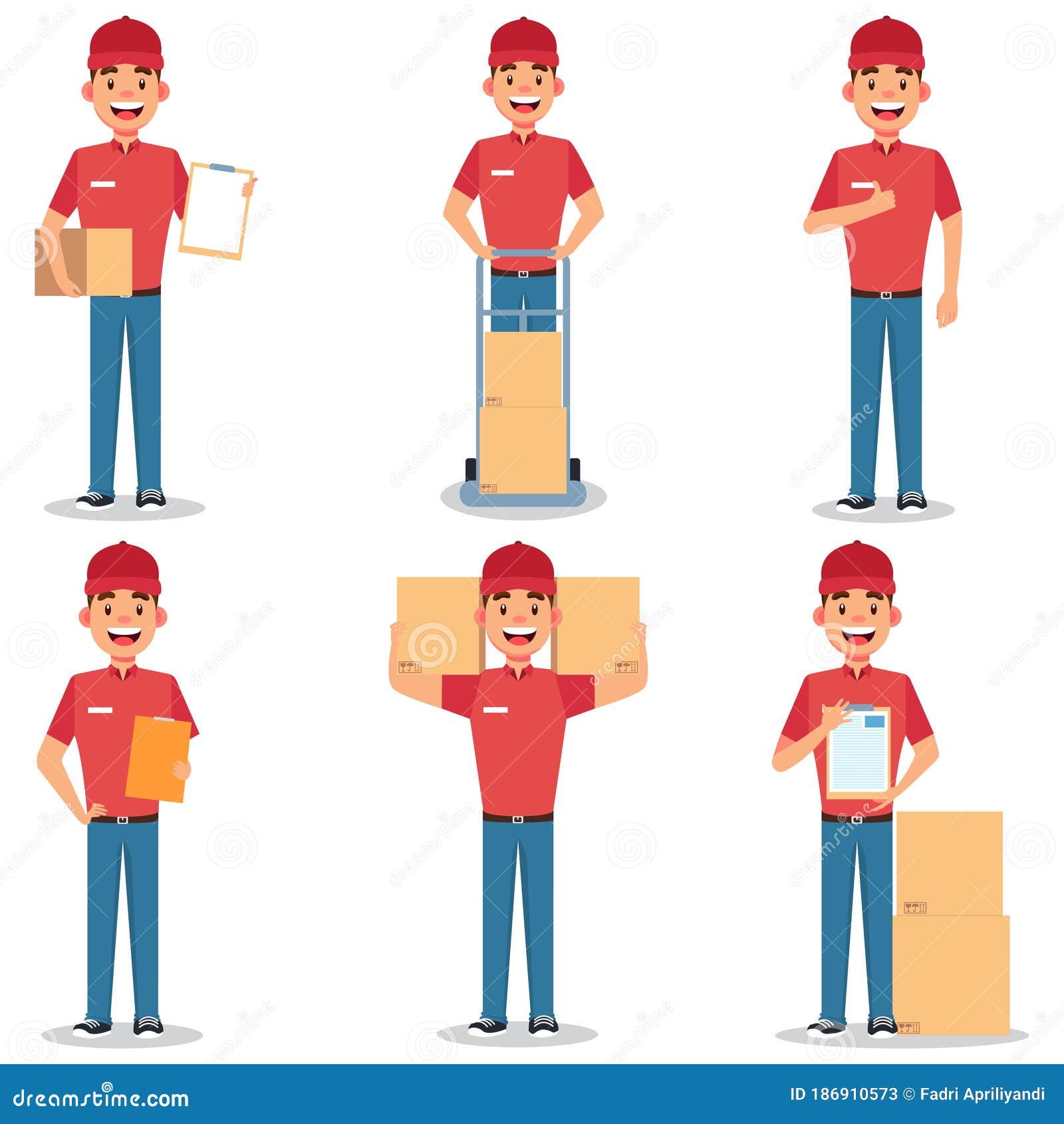 Delivery worker collection stock vector. Illustration of logistic ...