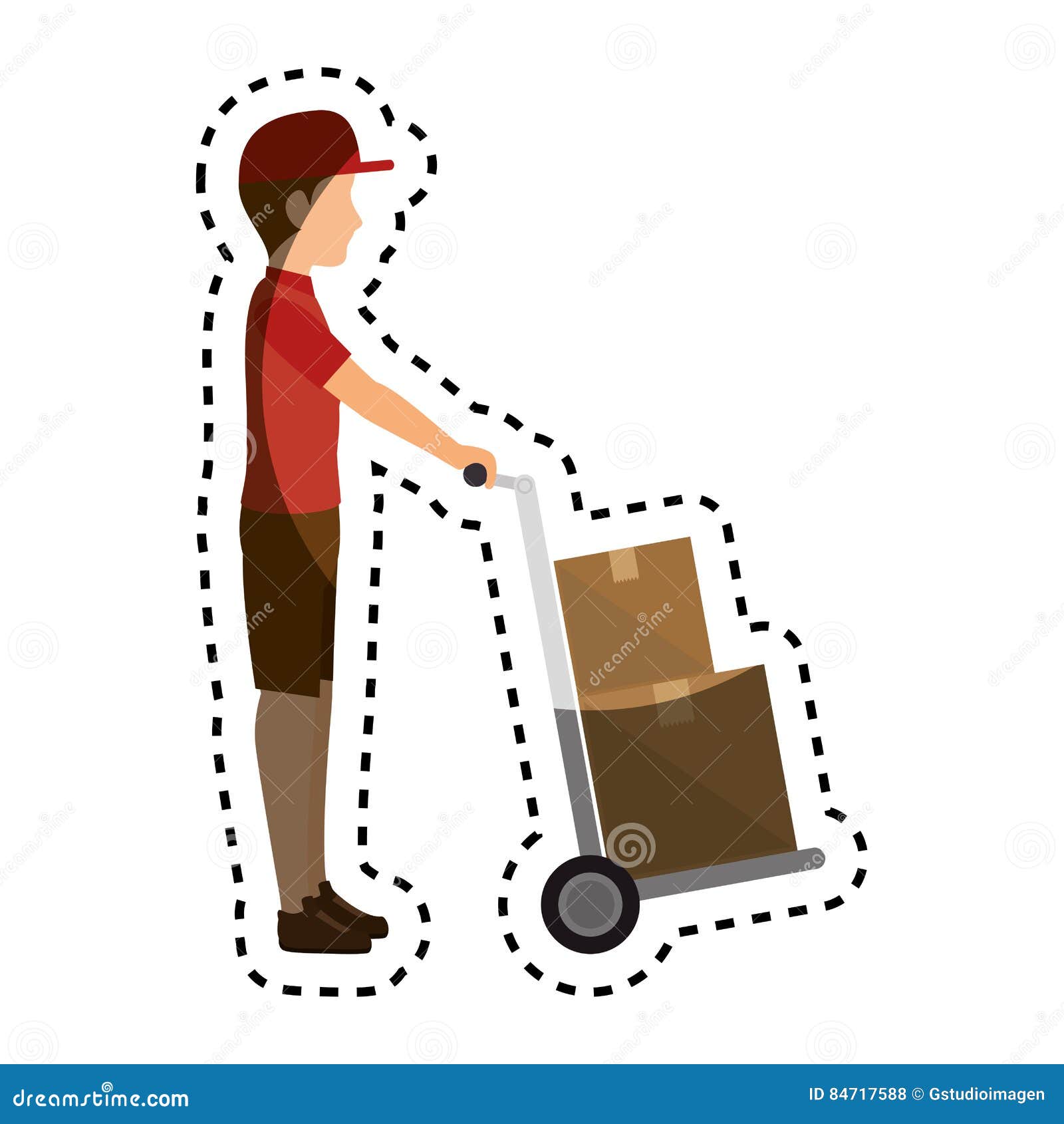 Delivery Worker Service Icon Stock Illustration - Illustration of adult ...