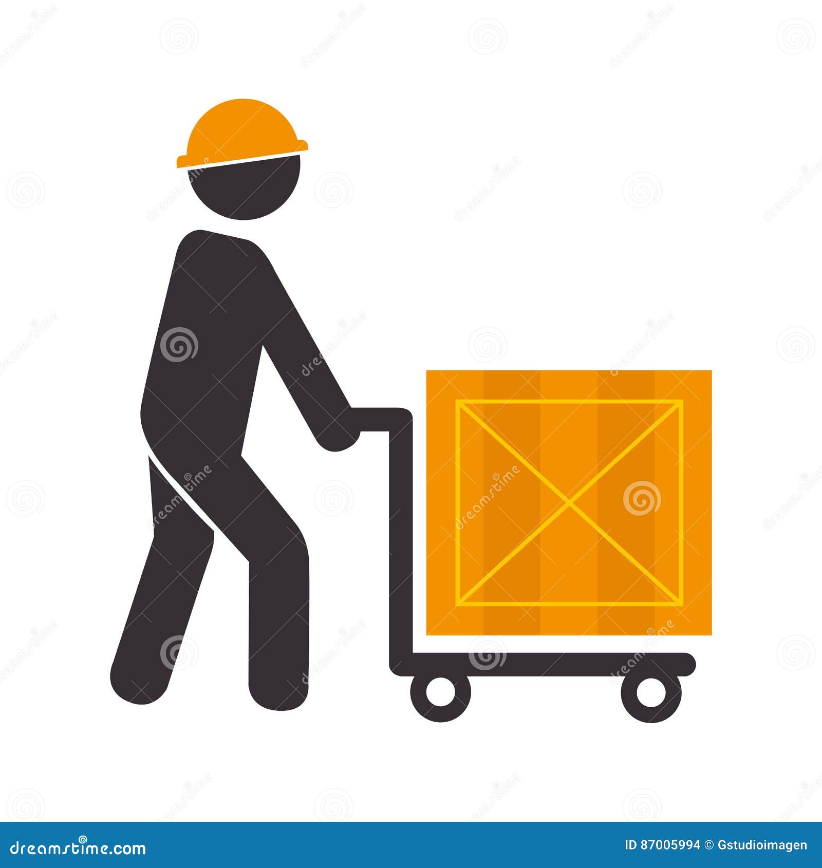 Delivery Worker Service Icon Stock Vector - Illustration of concept ...