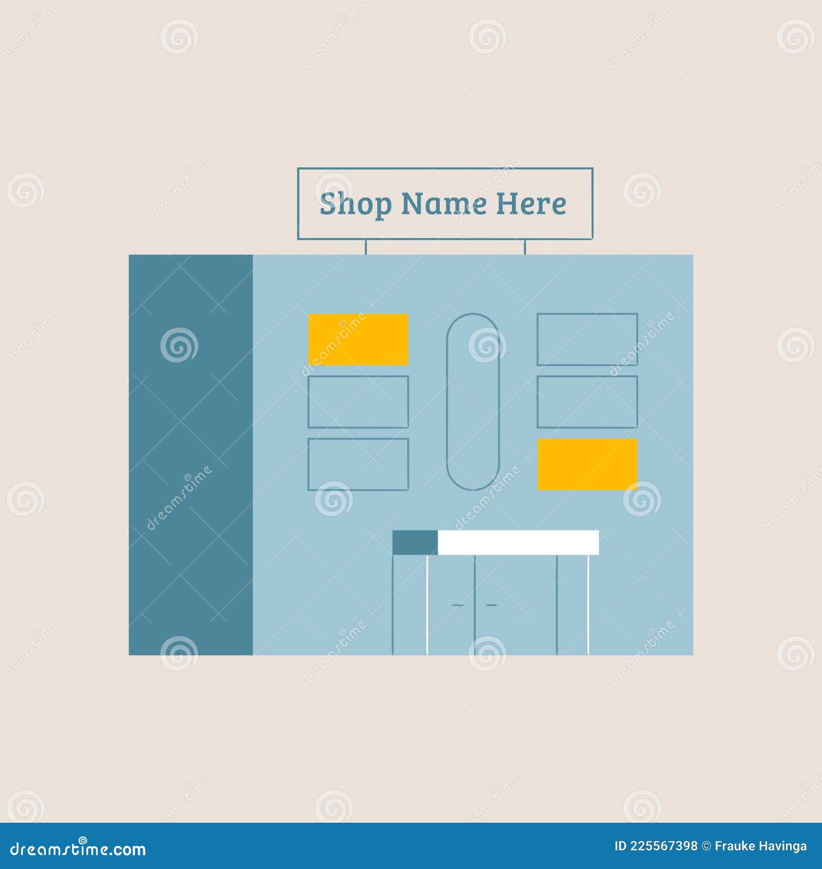Shop Vector Simple 2D Flat Illustration Vector Design. Stock ...
