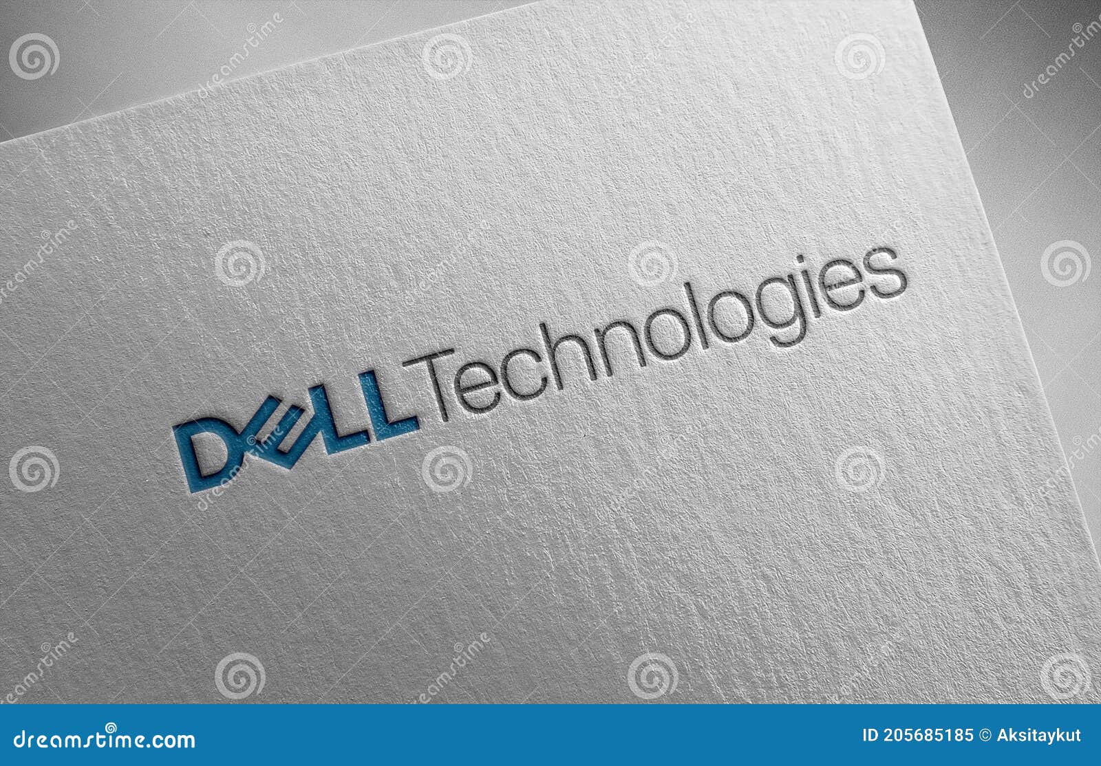Dell Logo Icon Paper Texture Stamp Editorial Image - Illustration of ...