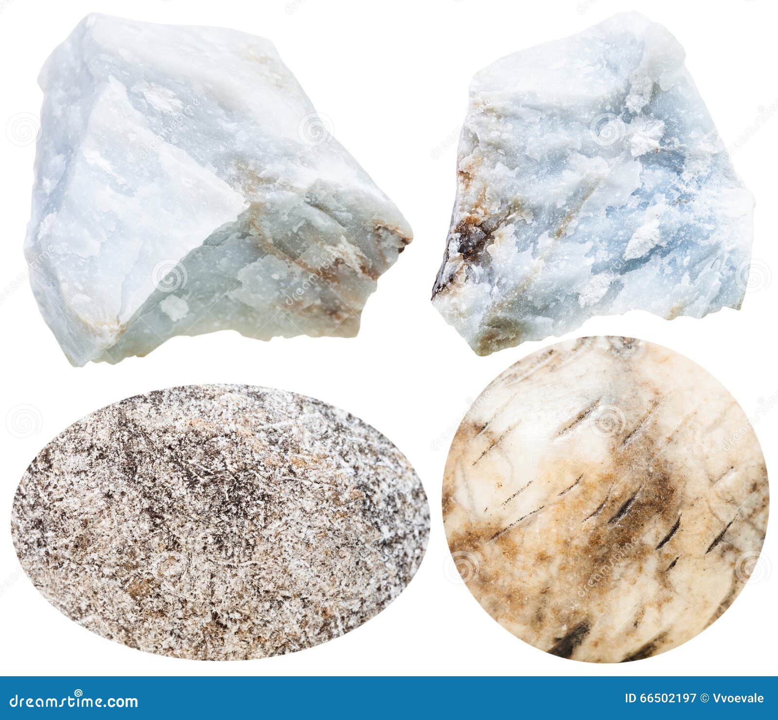 Dell'anidrite Pietre Preziose E Rocce Cabochon Isolate Immagine Stock ...