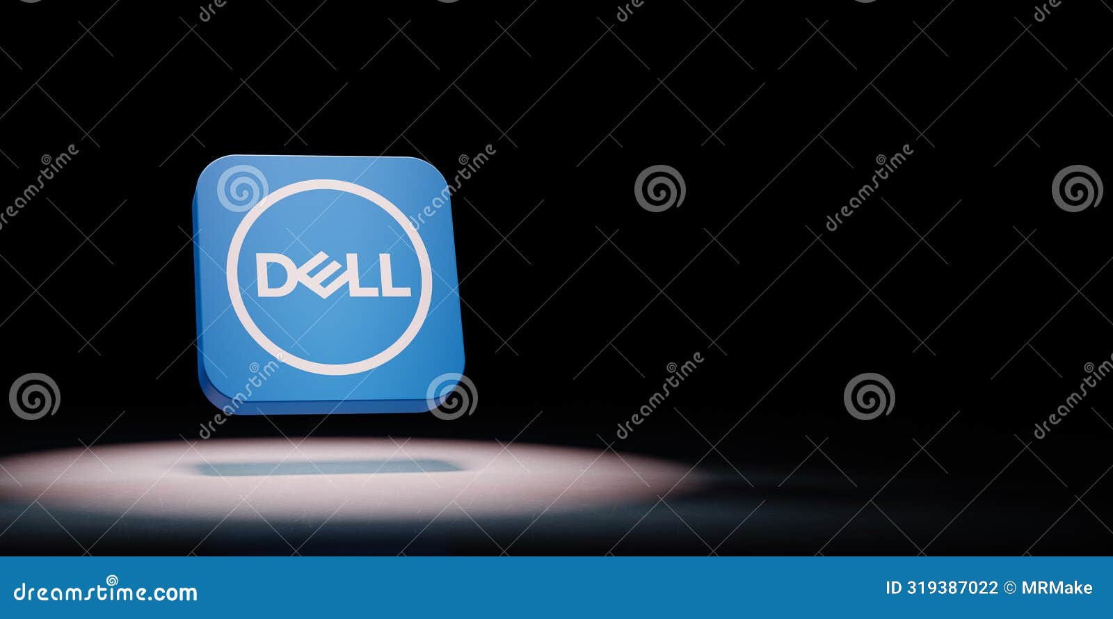 Dell App Icon Spotlighted on Black Background Editorial Photography ...