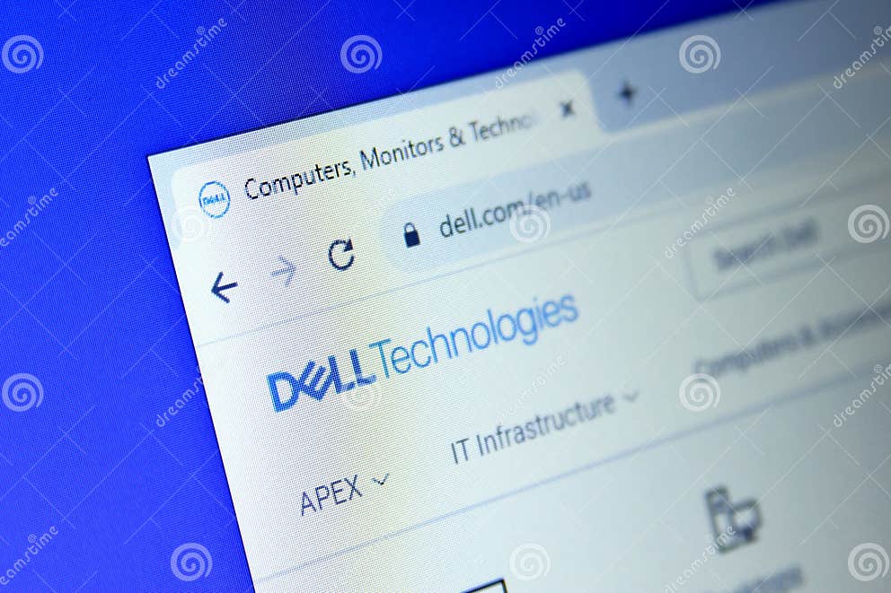 Dell company logo editorial image. Image of online, technology - 297208720