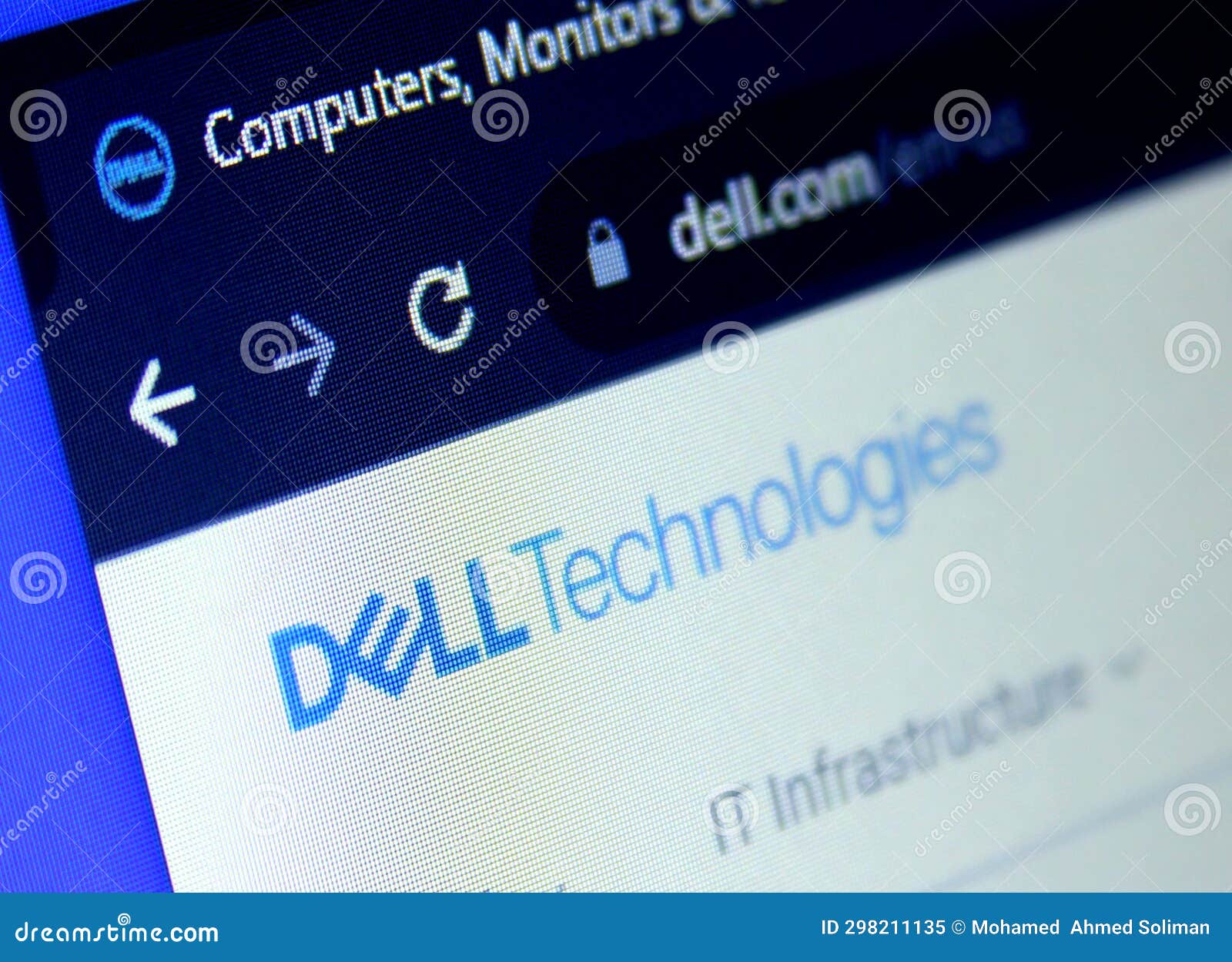 Dell company logo editorial image. Image of company - 298211135
