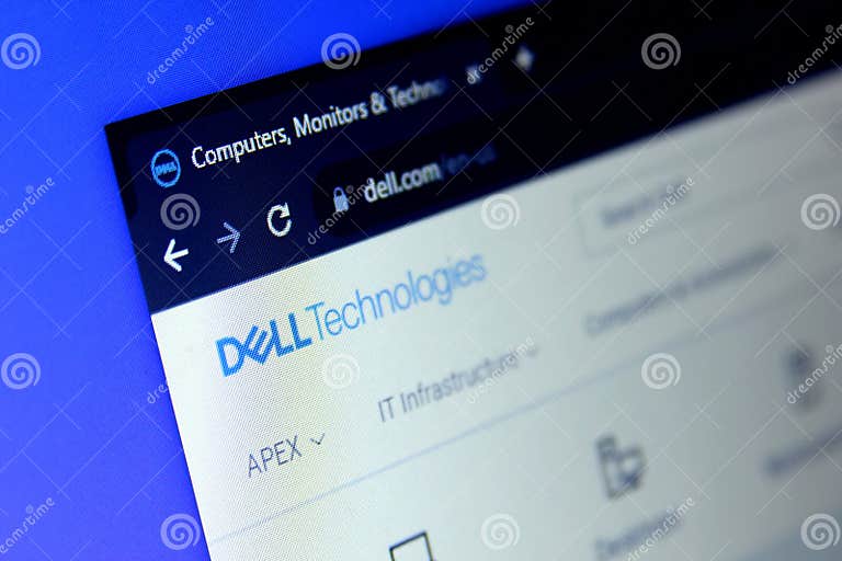 Dell company logo editorial photo. Image of online, brands - 298215831