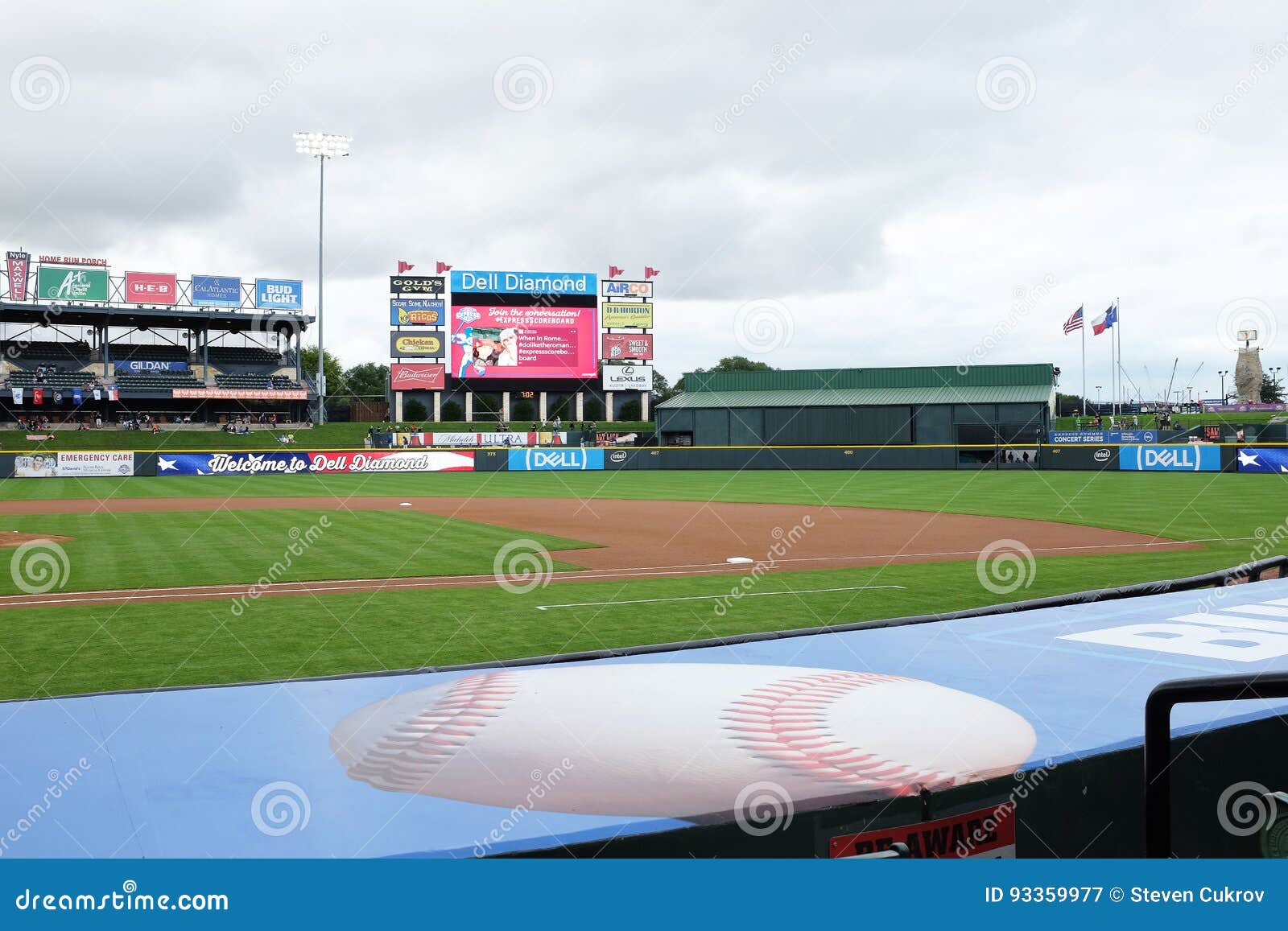 Dell Diamond Stadium fotografía editorial. Imagen de estadio - 93359977