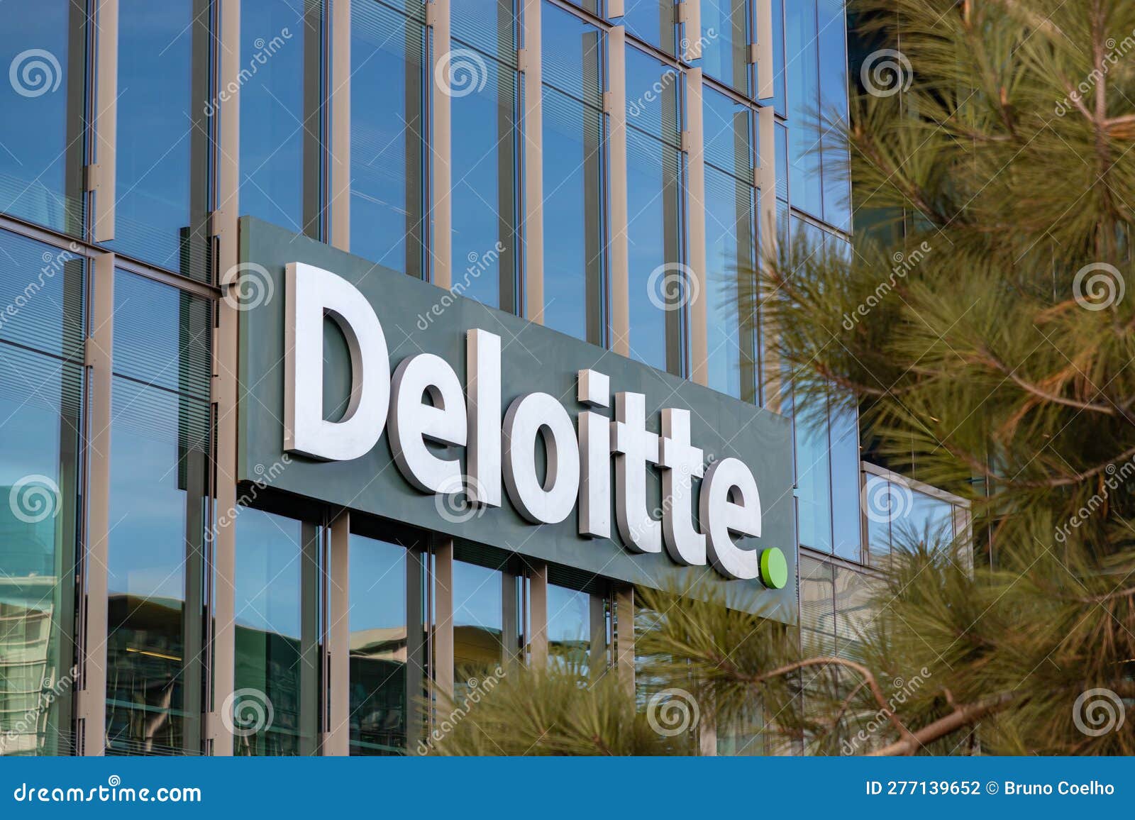 Deloitte Sign Is Seen At Company Office In The Downtown Of Silicon ...