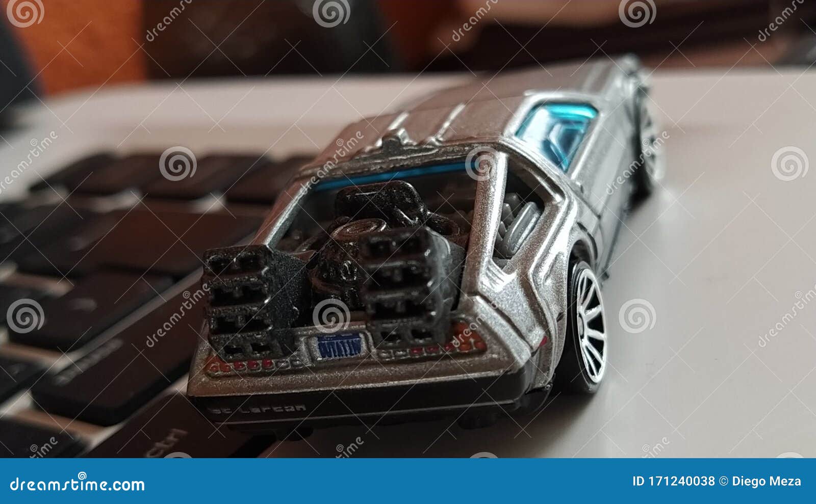 Delorean scale toy stock photo. Image of scale, close - 171240038