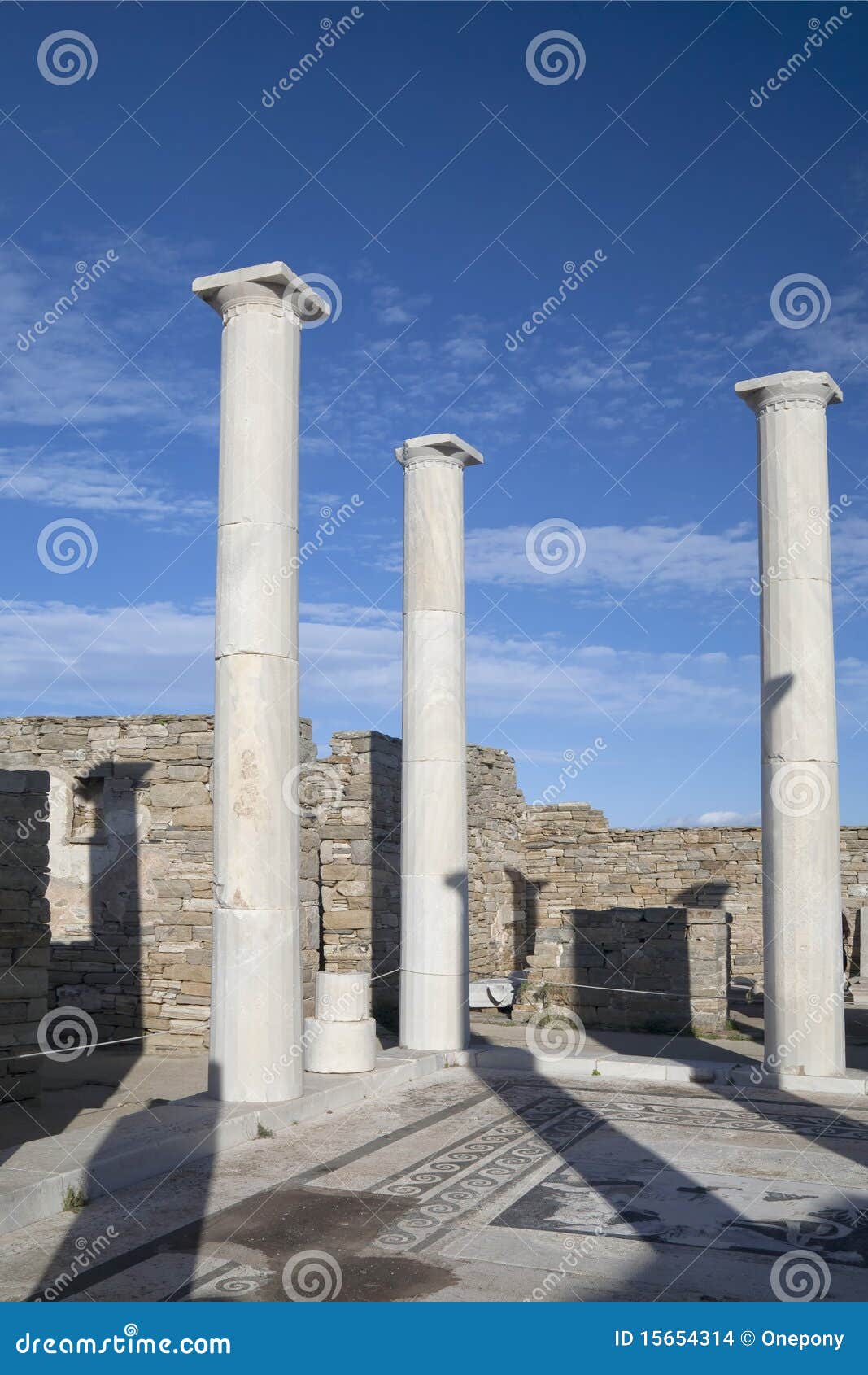 Delos Ruins stock photo. Image of delos, apollo, cyclades - 15654314