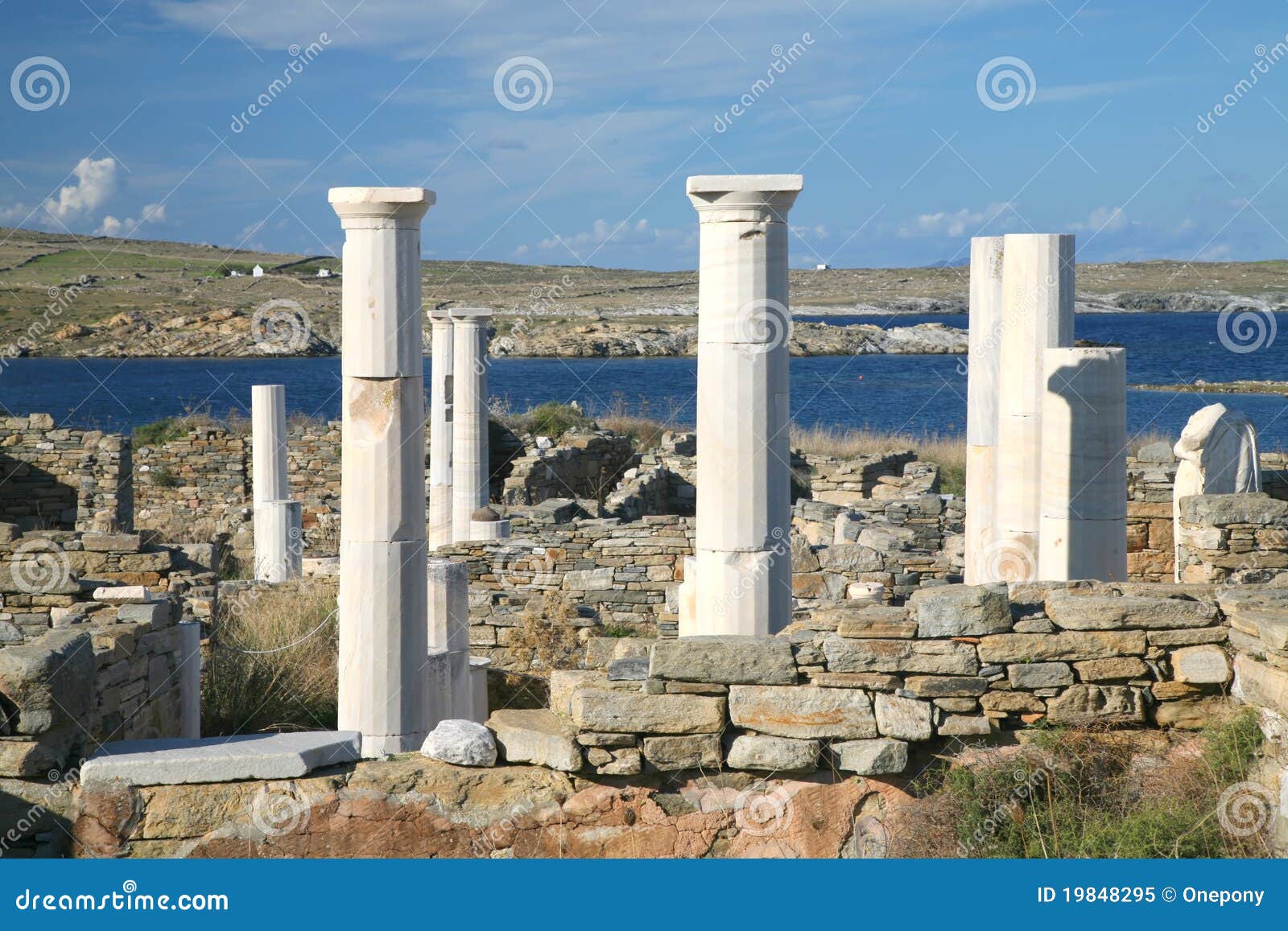 Delos Ruins, Greece stock image. Image of water, stone - 19848295