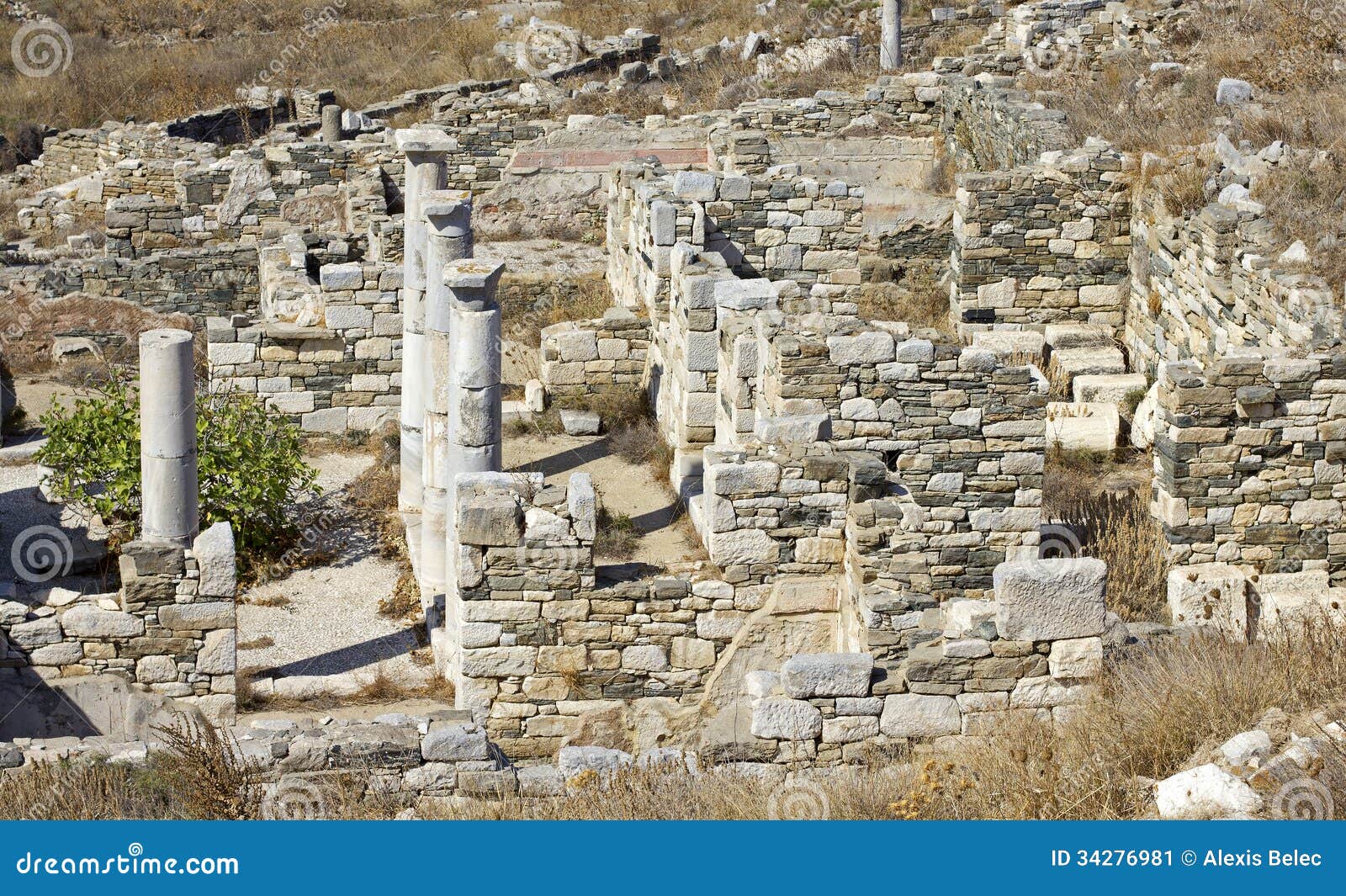 Delos ruins stock image. Image of europe, marble, ancient - 34276981