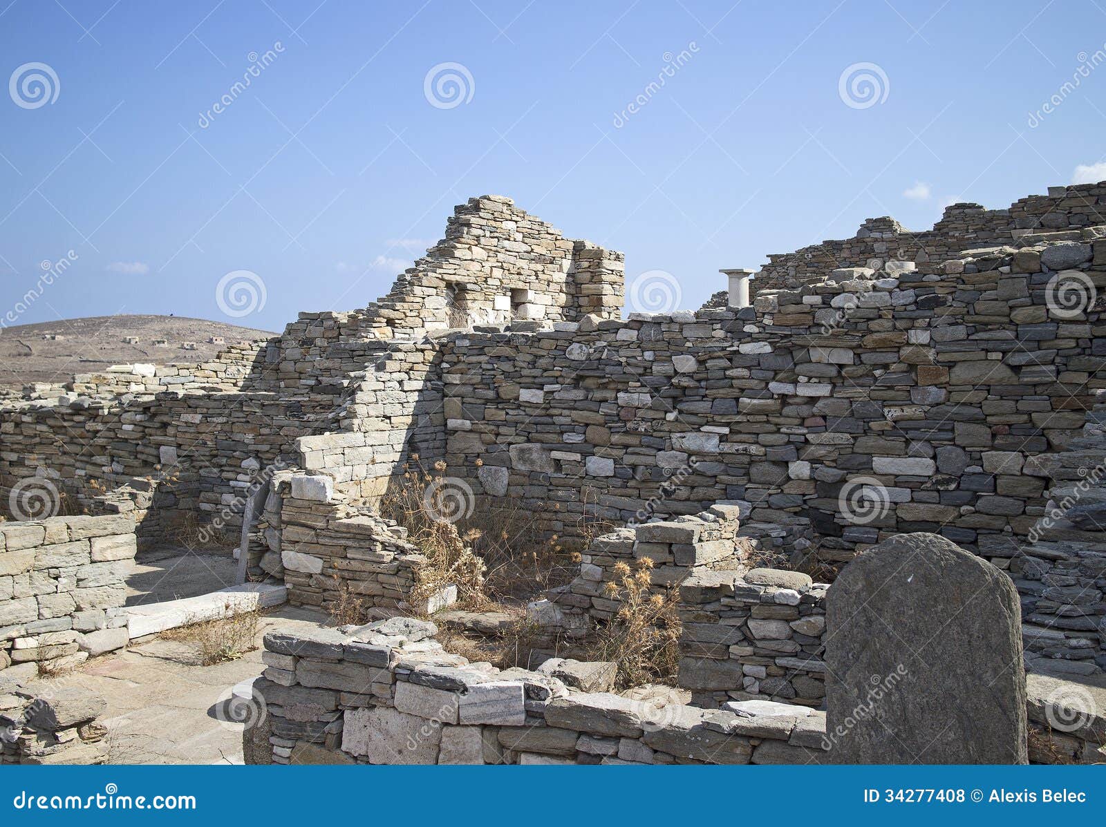 Delos ruins stock photo. Image of greek, landmark, museum - 34277408
