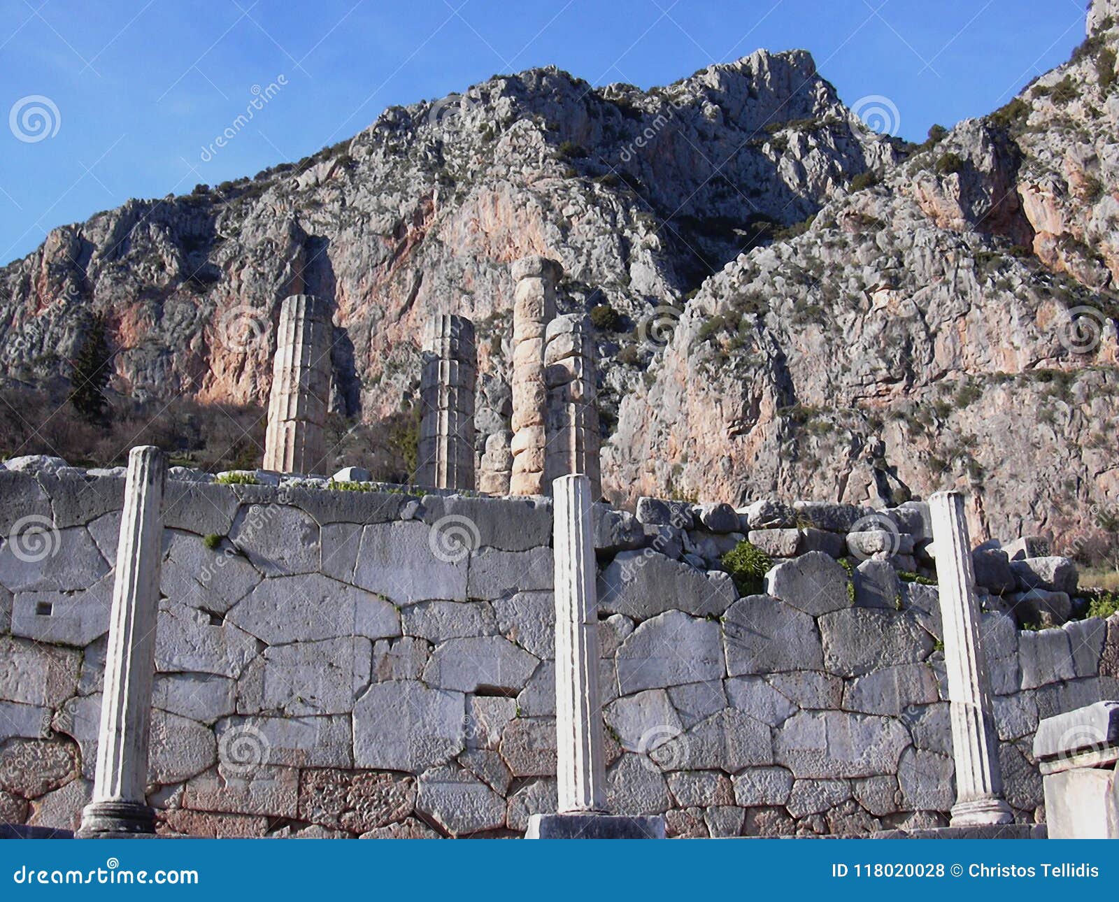 Delphi Ancient Sanctuary Phocis Greece Stock Photo - Image of ...