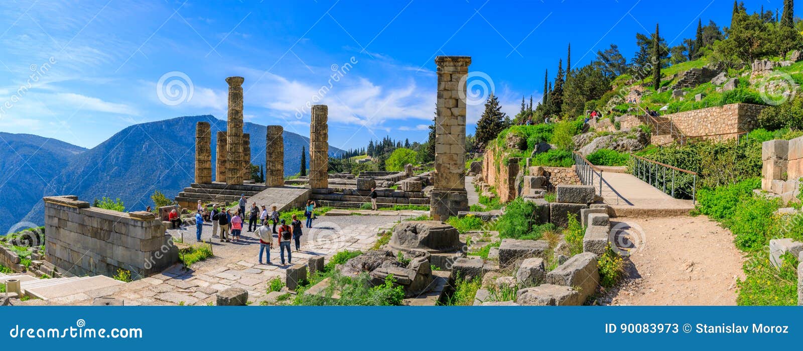 Delphi Archaeological Site editorial stock photo. Image of landmark ...