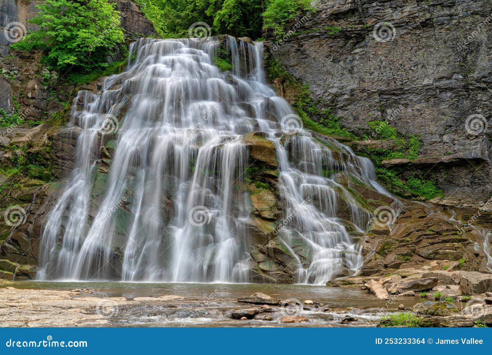 Delphi Falls County Park in New York Stock Photo - Image of tourism ...