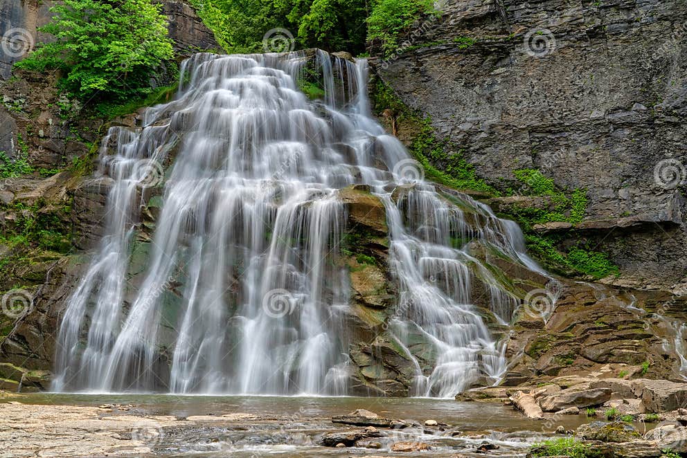 Delphi Falls County Park in New York Stock Photo - Image of tourism ...