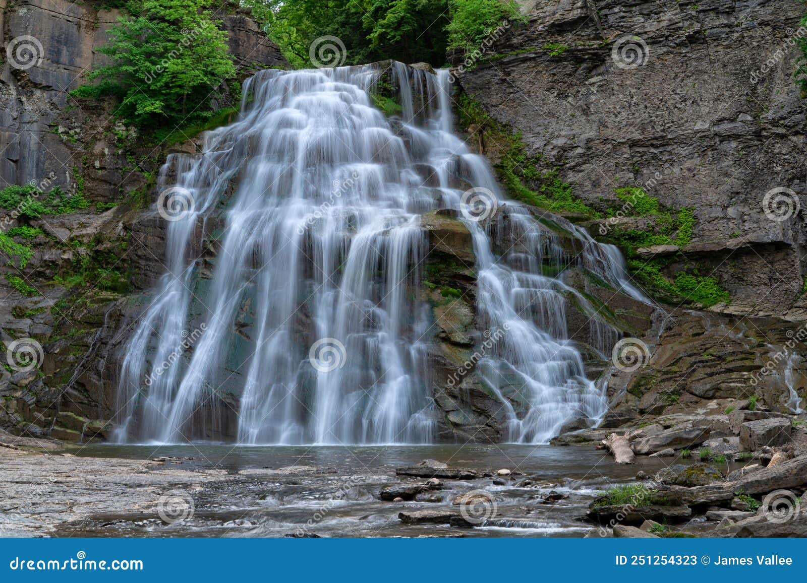 Delphi Falls in New York stock image. Image of falls - 251254323