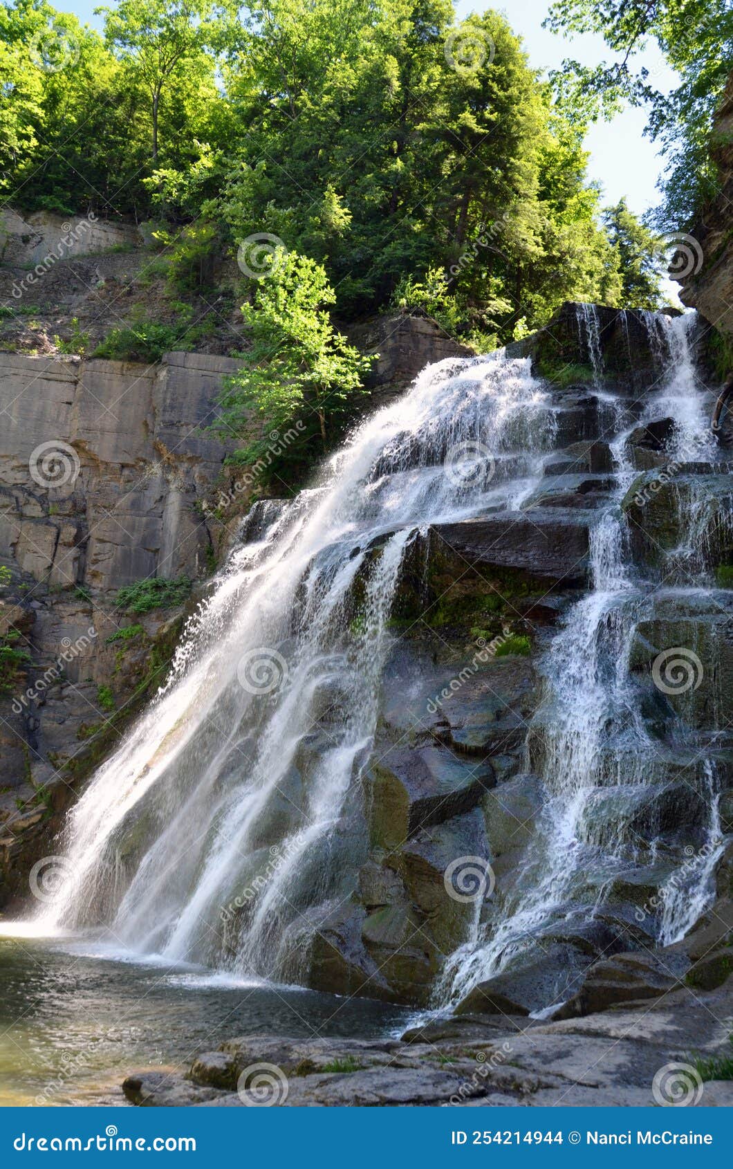 Delphi Falls Madison County NYS in Summer Stock Photo - Image of ...