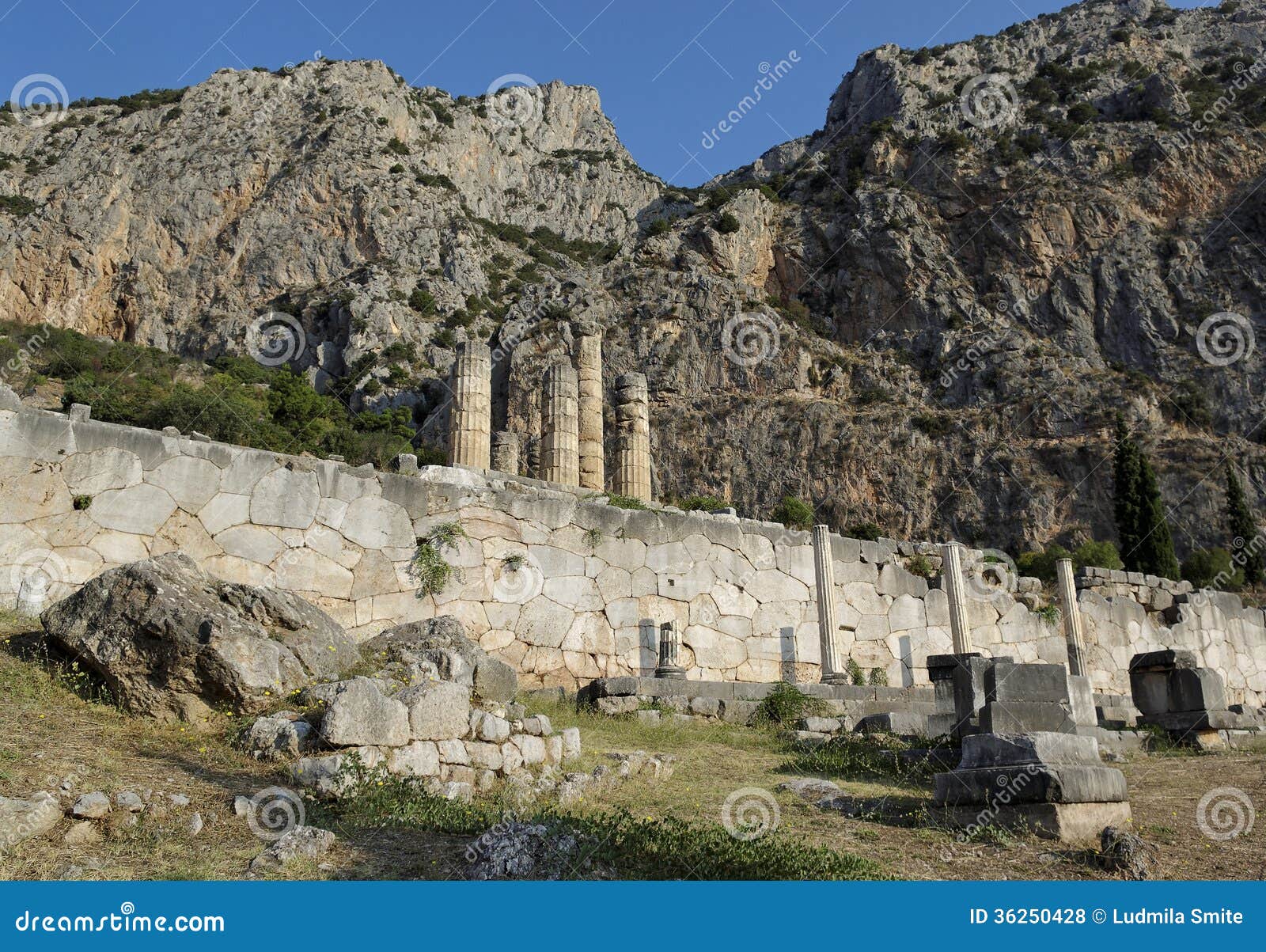 Delphi, Greece. stock photo. Image of antique, landscape - 36250428