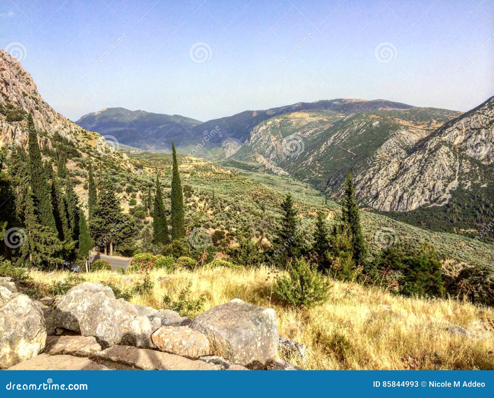 Delphi, Greece stock image. Image of peace, europe, archeology - 85844993