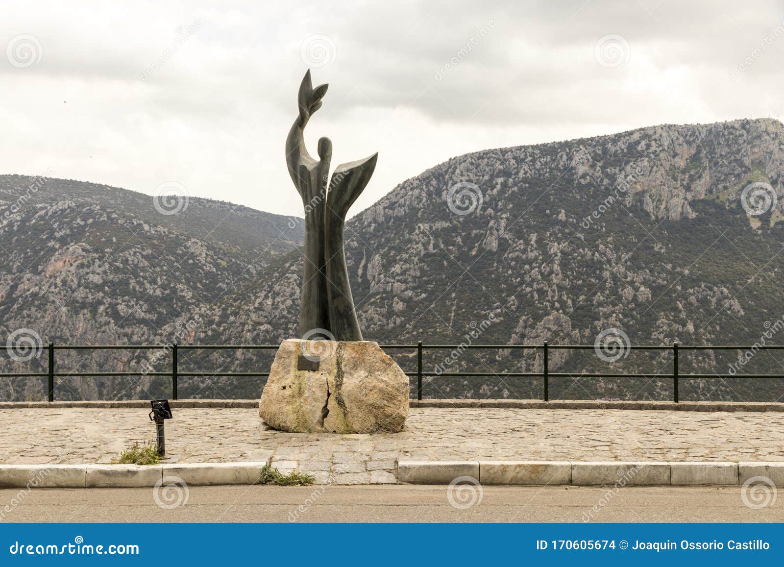 Views from Delphi, Greece editorial stock image. Image of streetlight ...