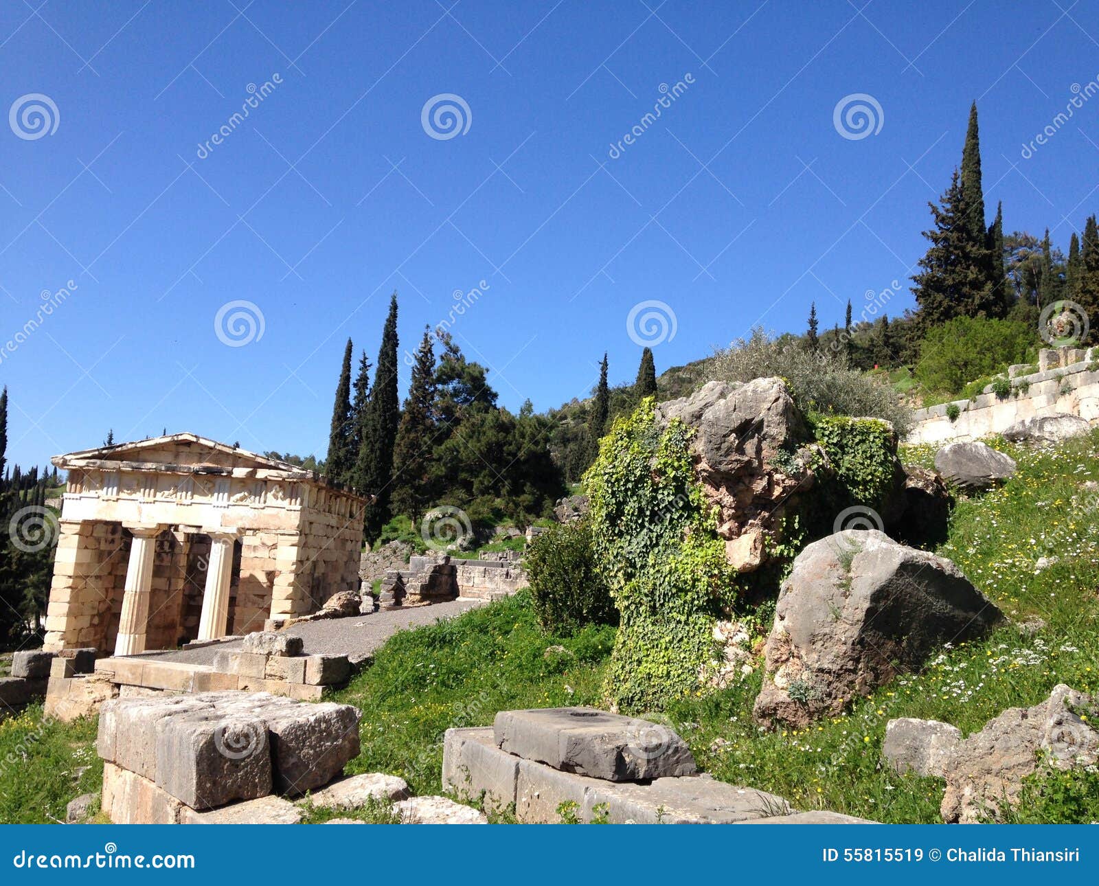 Delphi Greece stock image. Image of greece, blue, spoke - 55815519