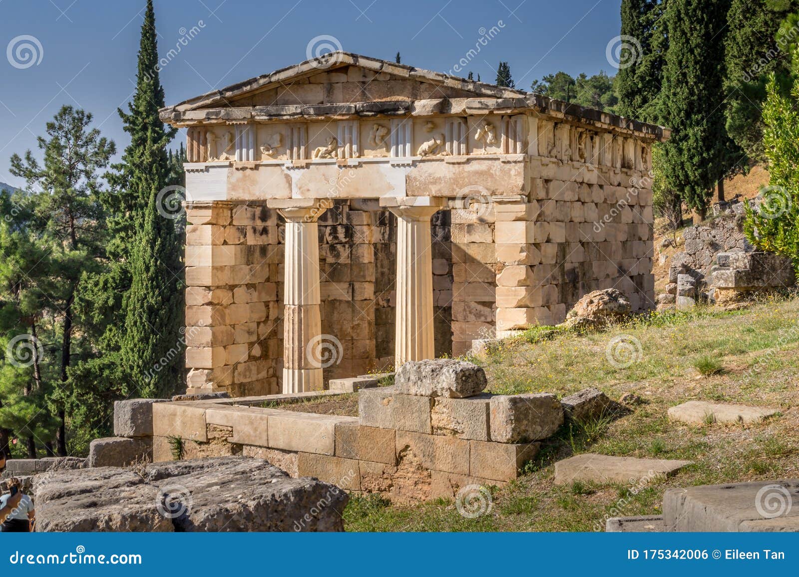 Delphi Greece stock photo. Image of rebuilt, building - 175342006