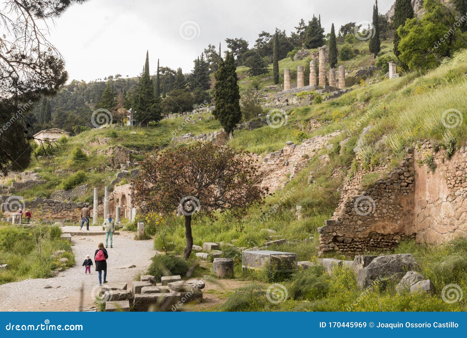 Sanctuary of Delphi, Greece Editorial Stock Image - Image of classical ...