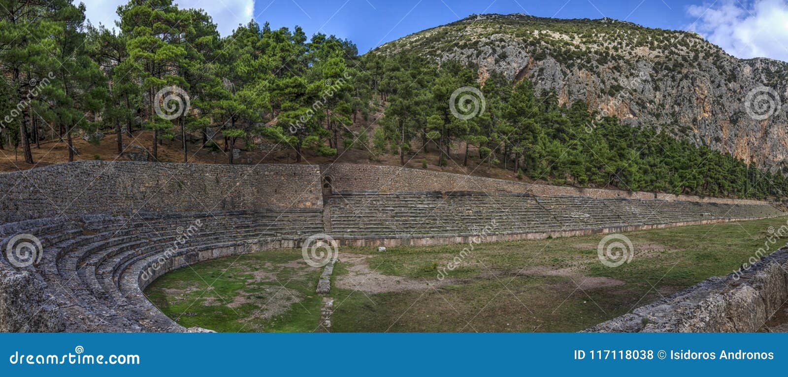 Delphi, Griechenland Das Alte Stadion Von Delphi Stockfoto - Bild von ...