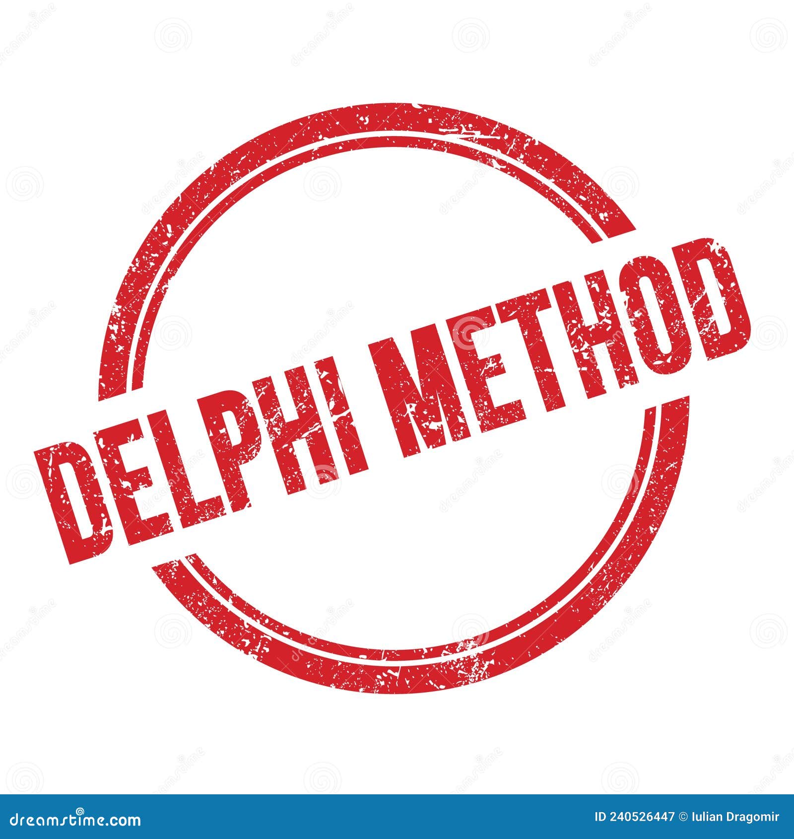 DELPHI METHOD Text Written on Red Grungy Round Stamp Stock Illustration ...