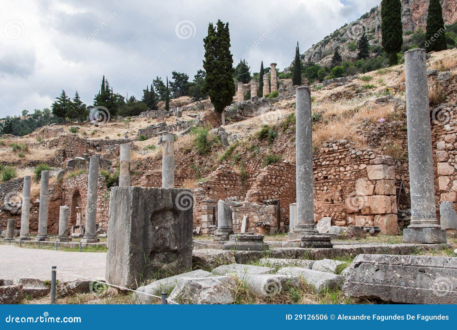 Delphi Ruins Greece stock photo. Image of tree, rocks - 29126506