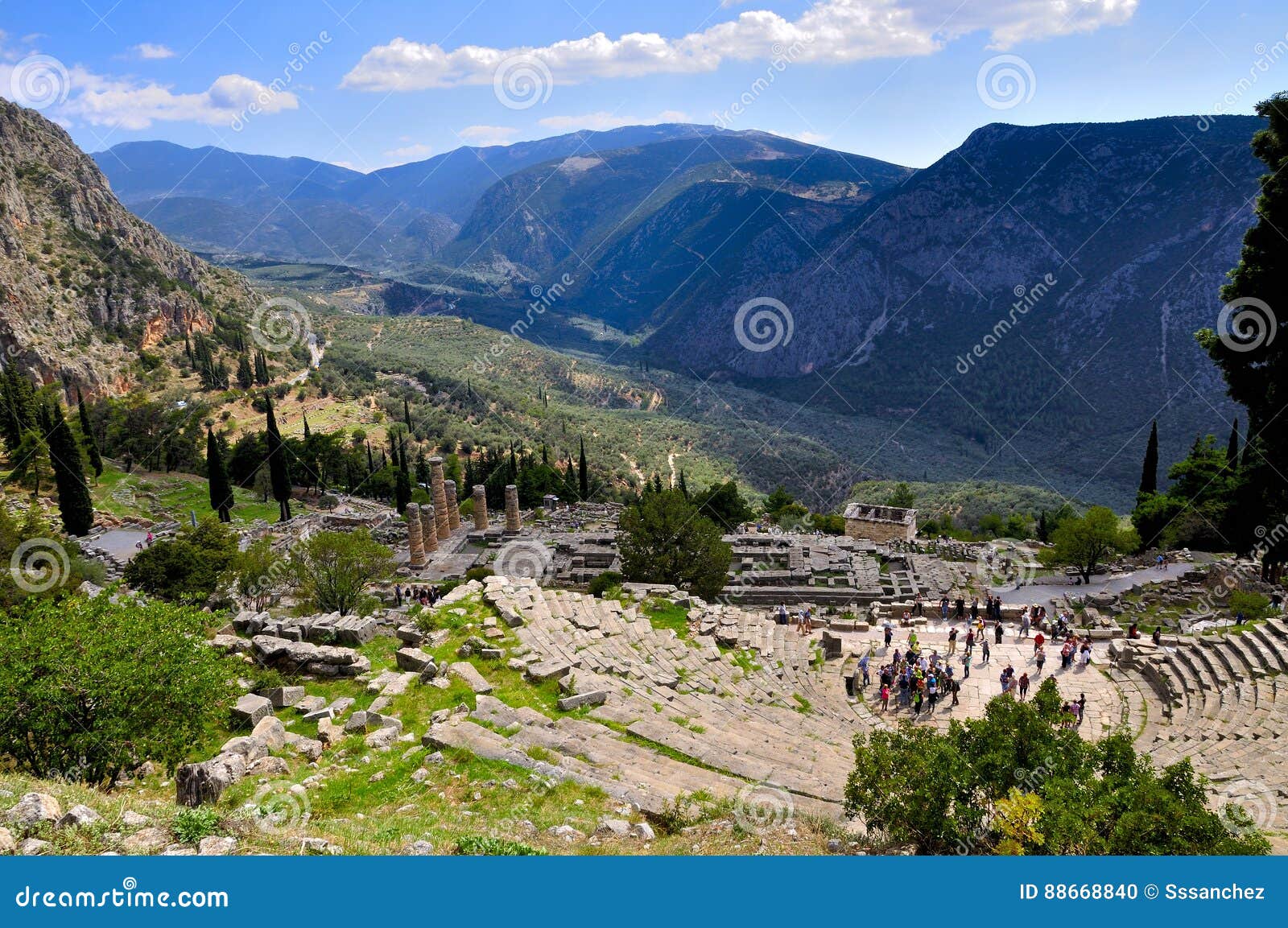 Delphi ruins in greece editorial image. Image of delphi - 88668840